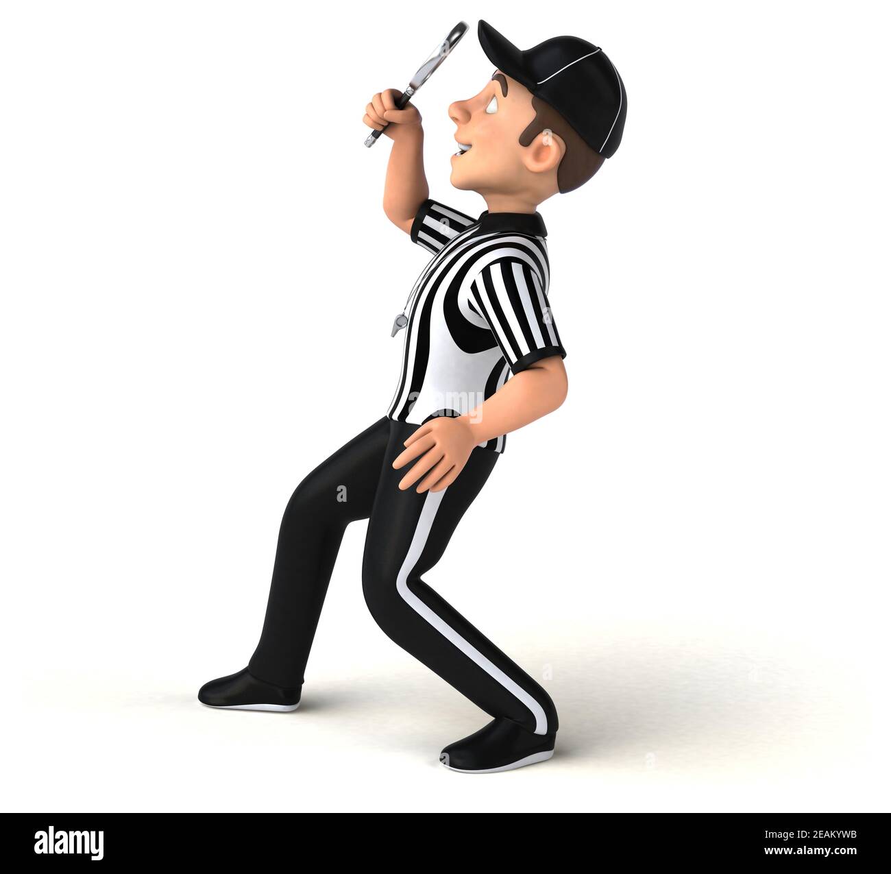 Fun 3D Illustration of an american Referee Stock Photo - Alamy