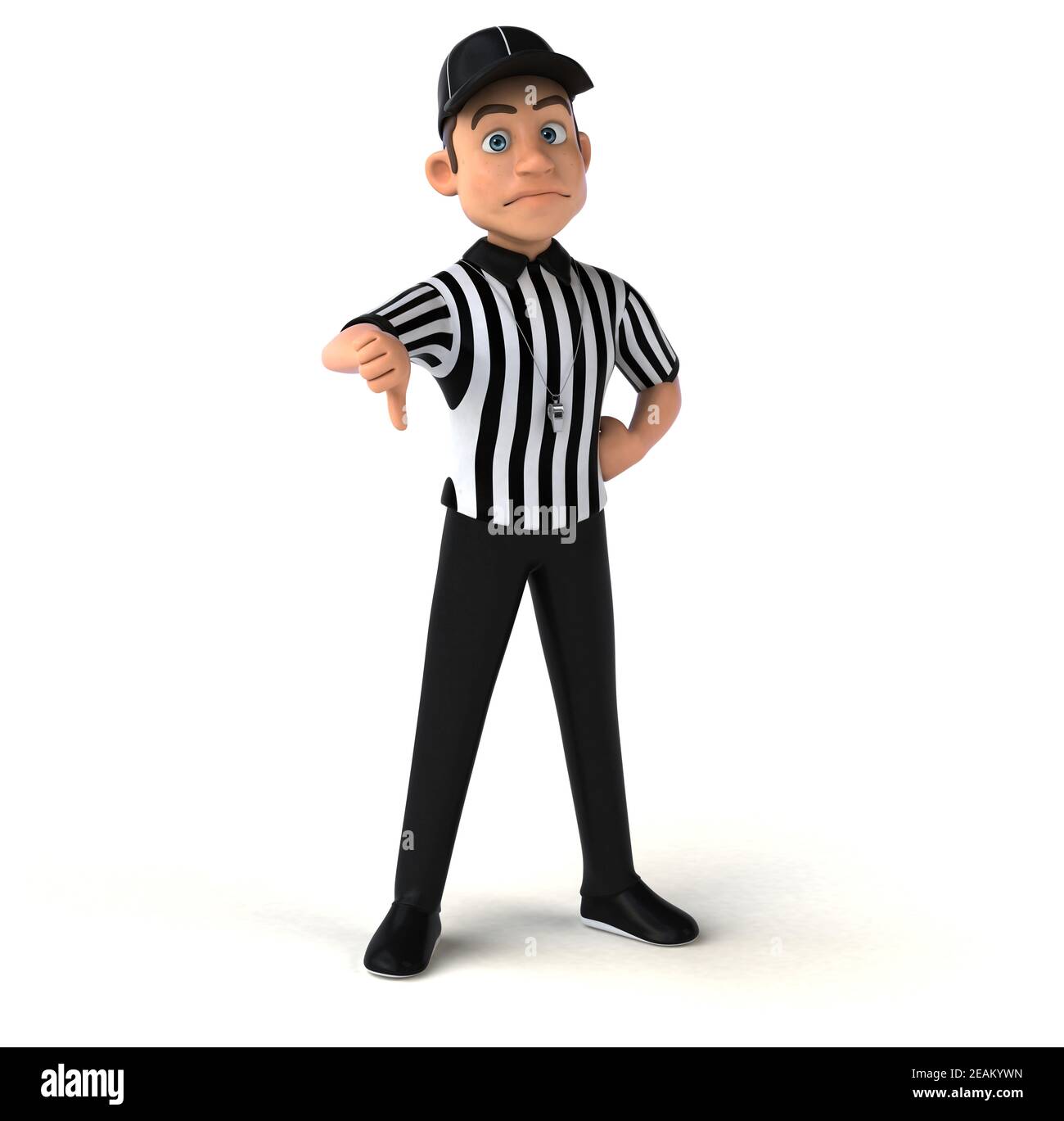 Fun 3D Illustration of an american Referee Stock Photo - Alamy