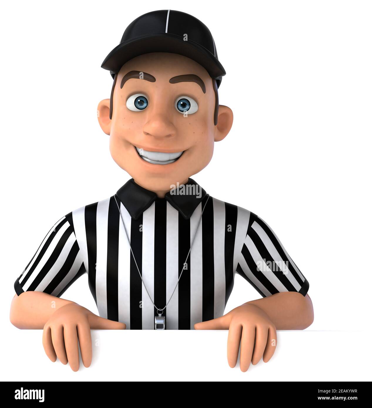 Fun 3D Illustration of an american Referee Stock Photo - Alamy