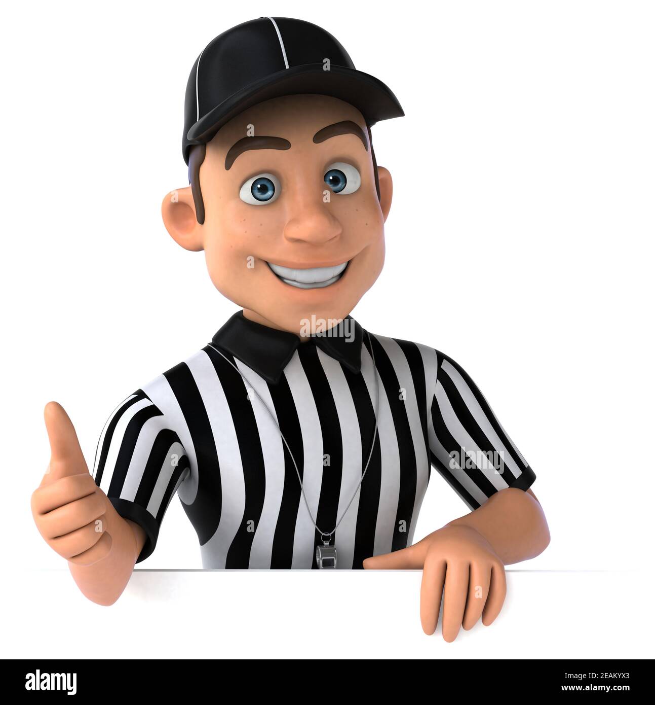 Fun 3D Illustration of an american Referee Stock Photo - Alamy