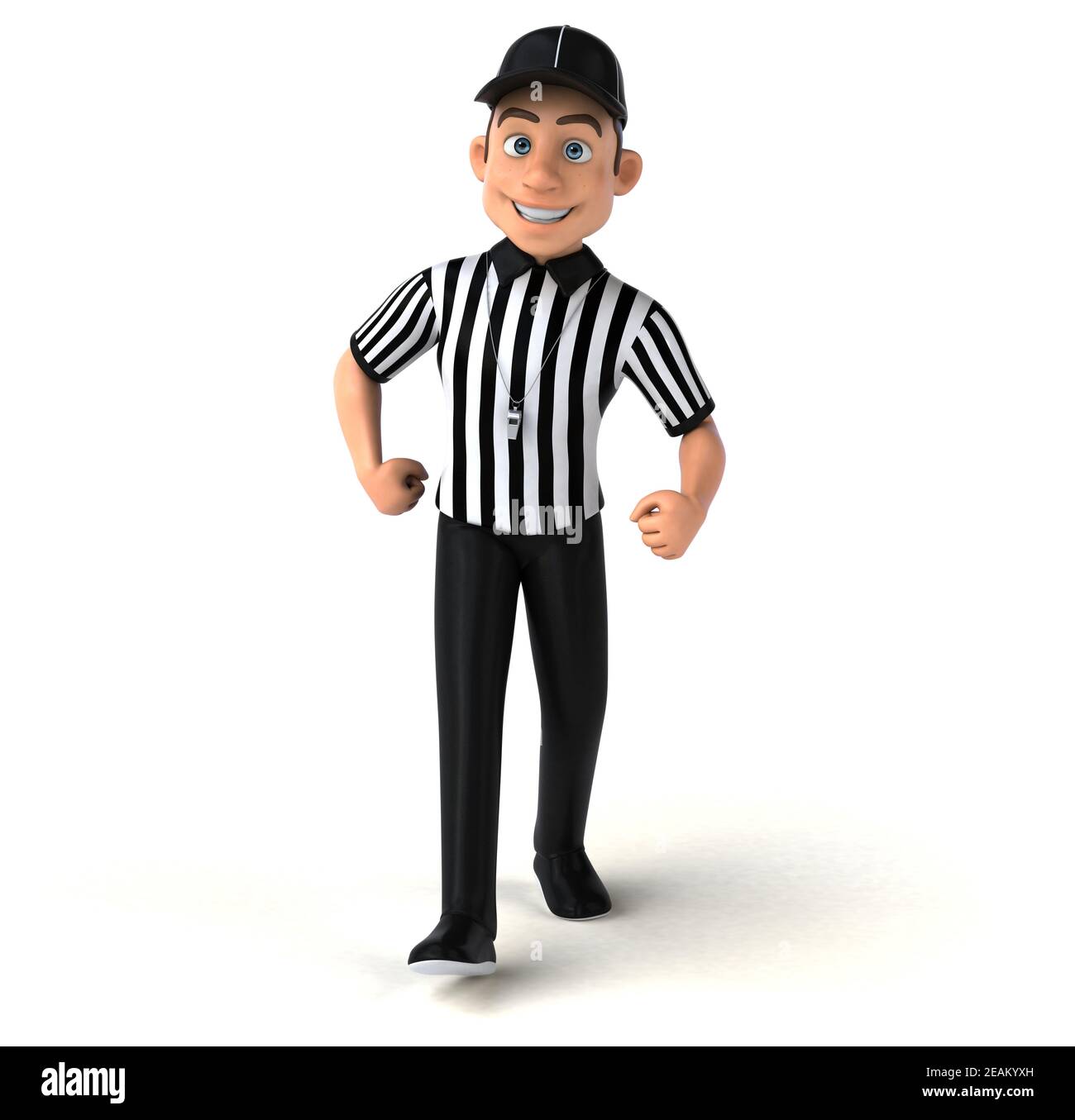 Fun 3D Illustration of an american Referee Stock Photo - Alamy