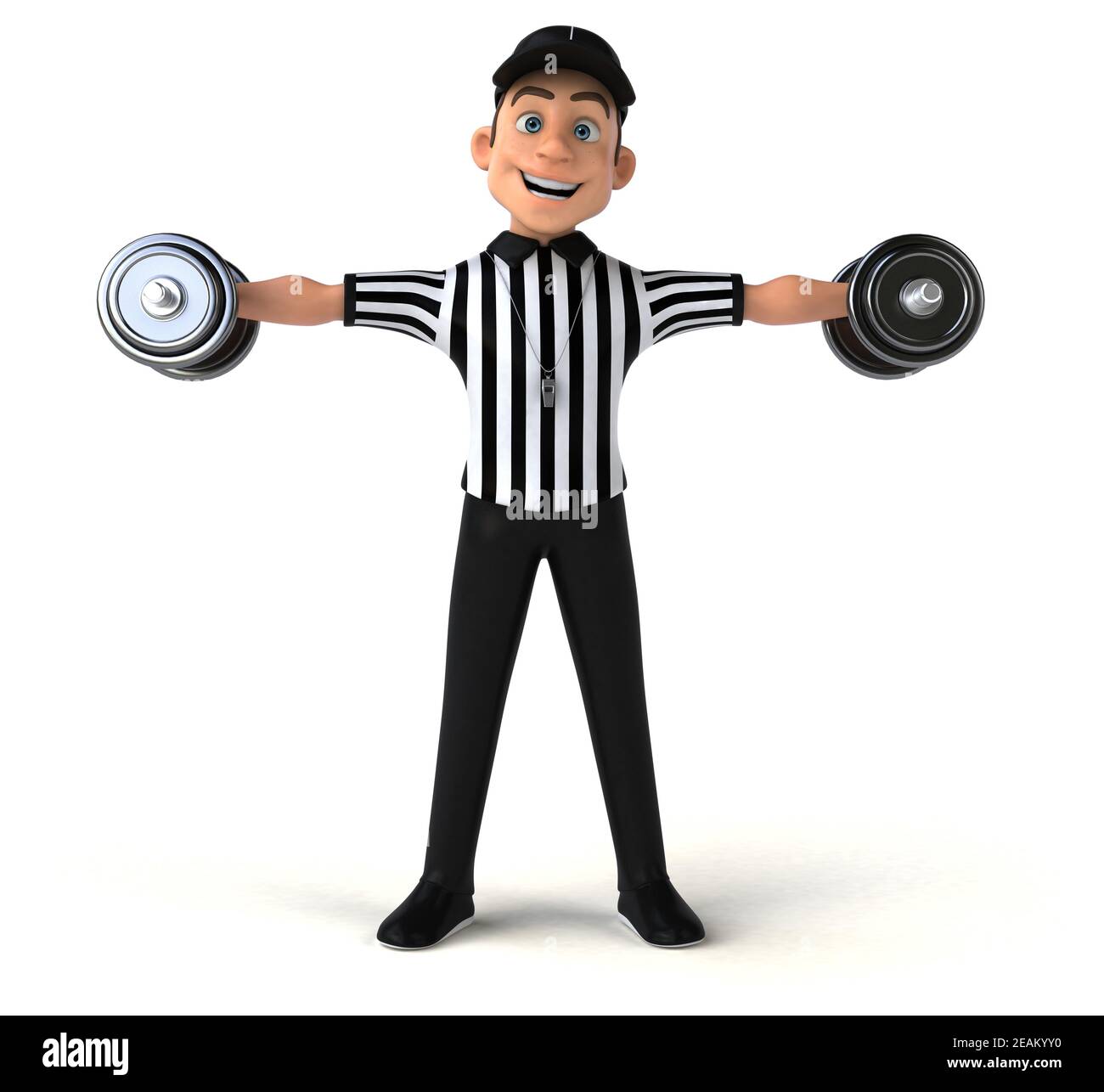 Fun 3D Illustration of an american Referee Stock Photo - Alamy