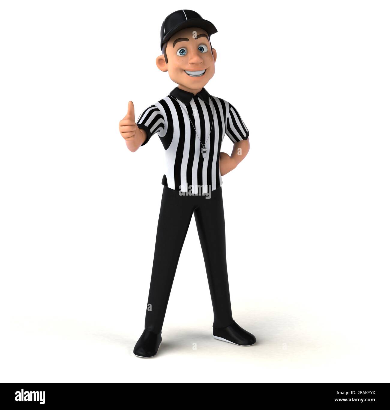 Fun 3D Illustration of an american Referee Stock Photo - Alamy