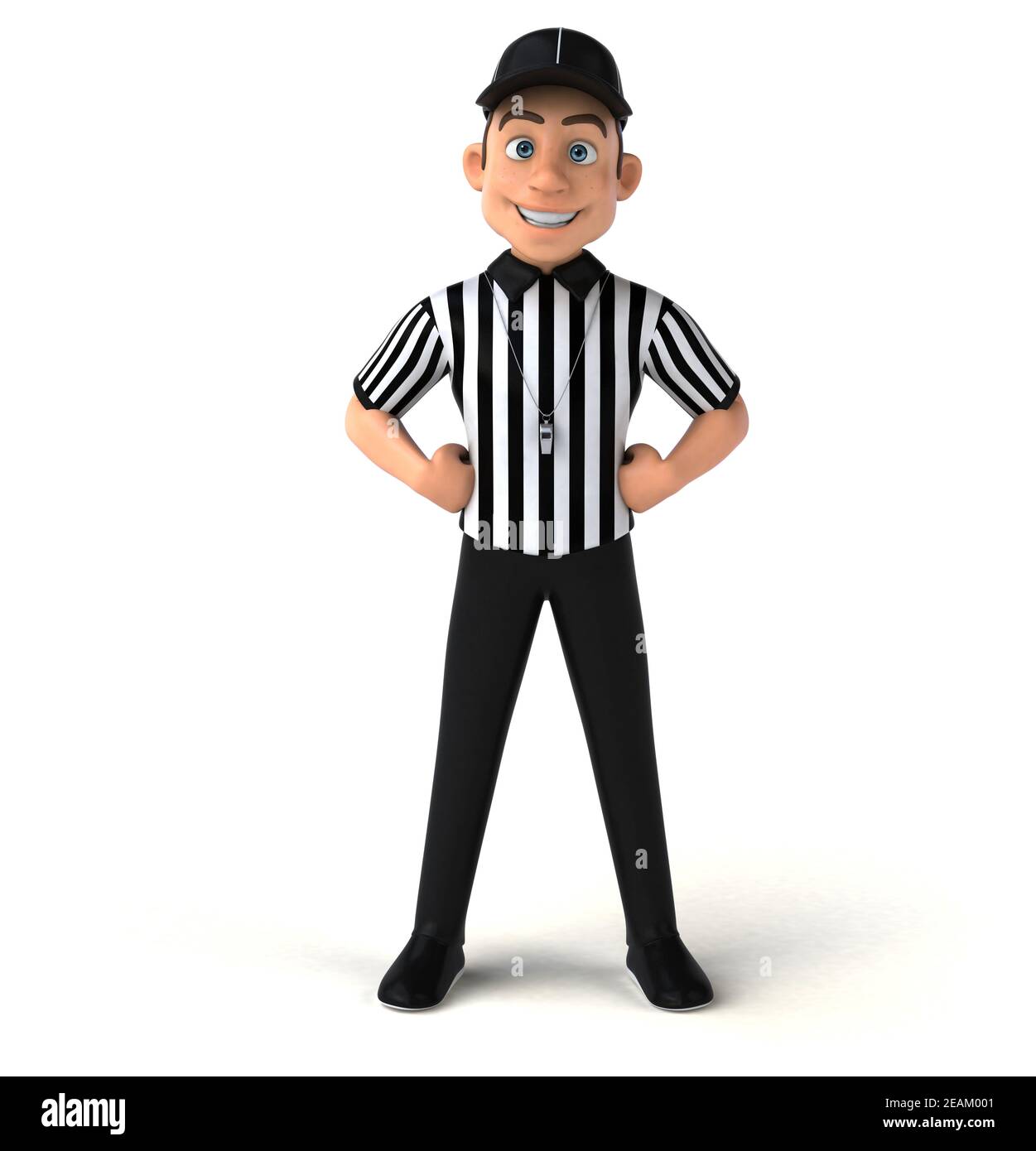 Fun 3D Illustration of an american Referee Stock Photo - Alamy