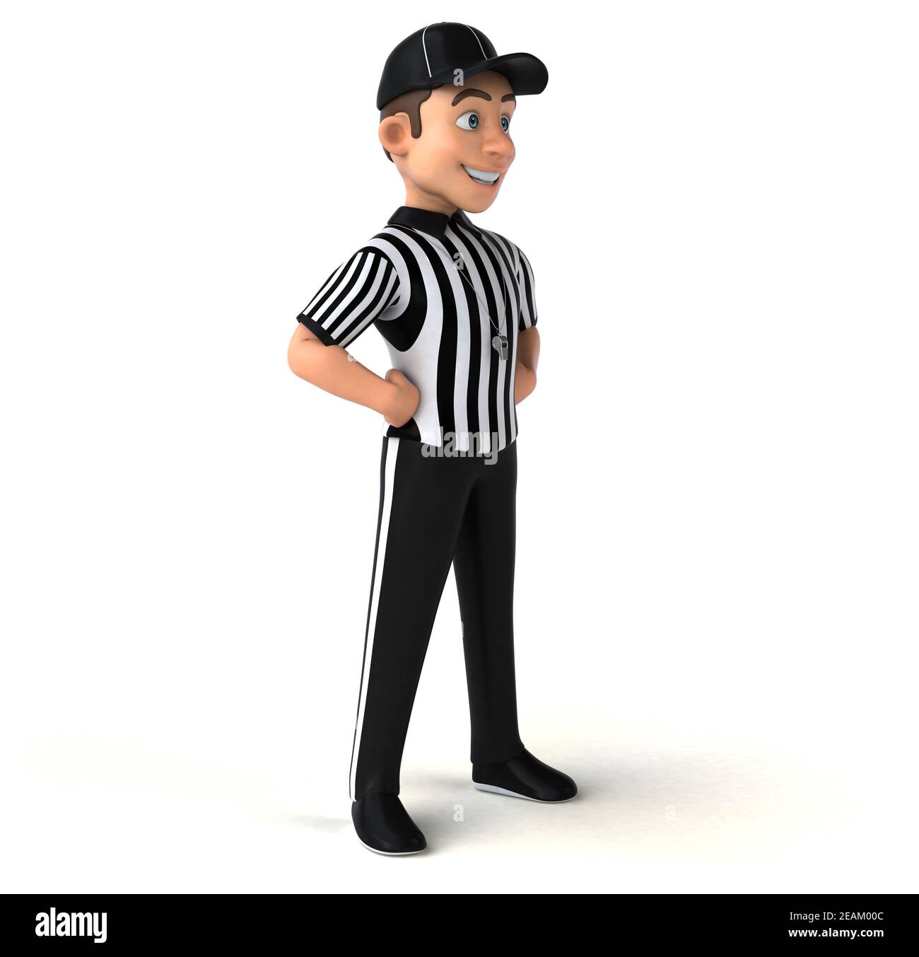 Fun 3D Illustration of an american Referee Stock Photo - Alamy