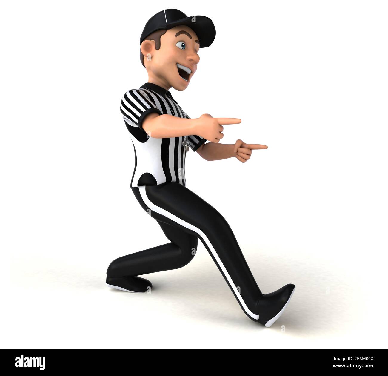 Fun 3D Illustration of an american Referee Stock Photo - Alamy