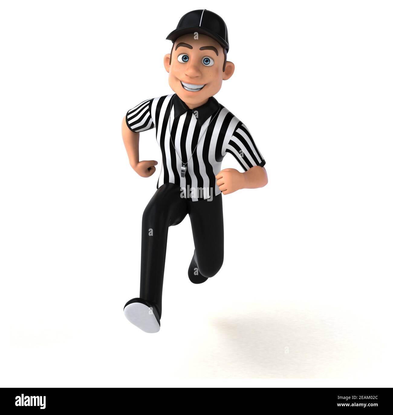 Fun 3D Illustration of an american Referee Stock Photo - Alamy