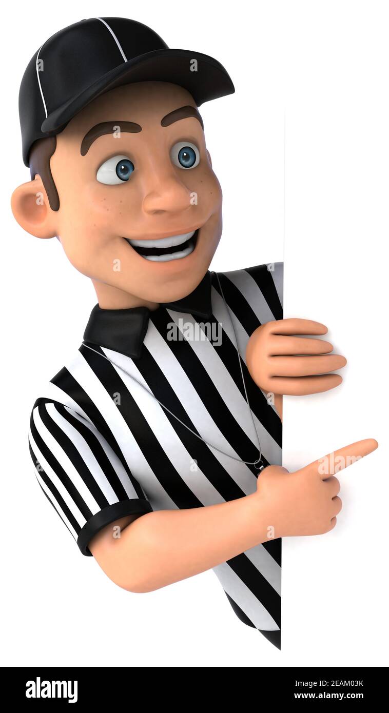Fun 3D Illustration of an american Referee Stock Photo - Alamy