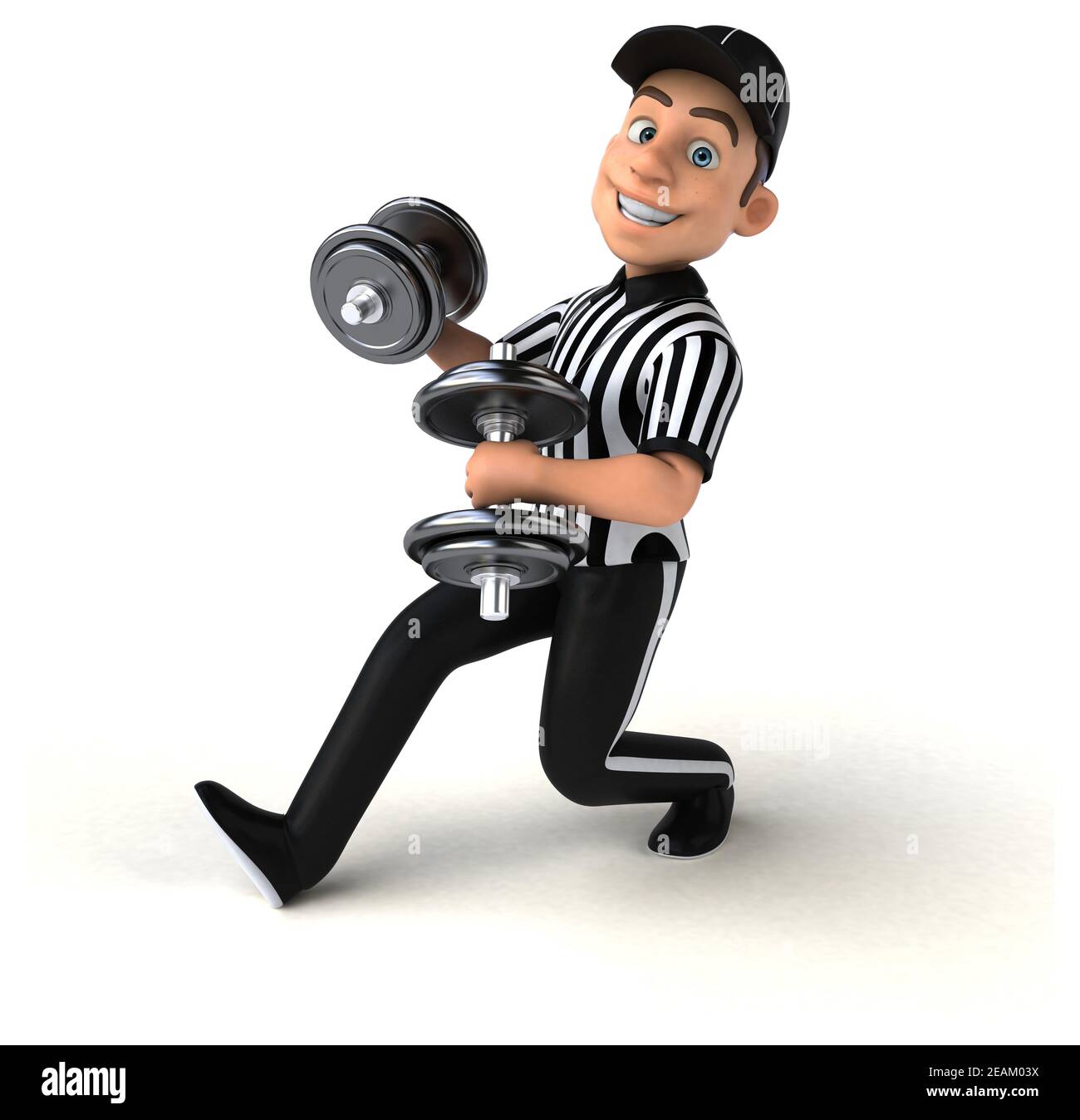 Fun 3D Illustration of an american Referee Stock Photo - Alamy