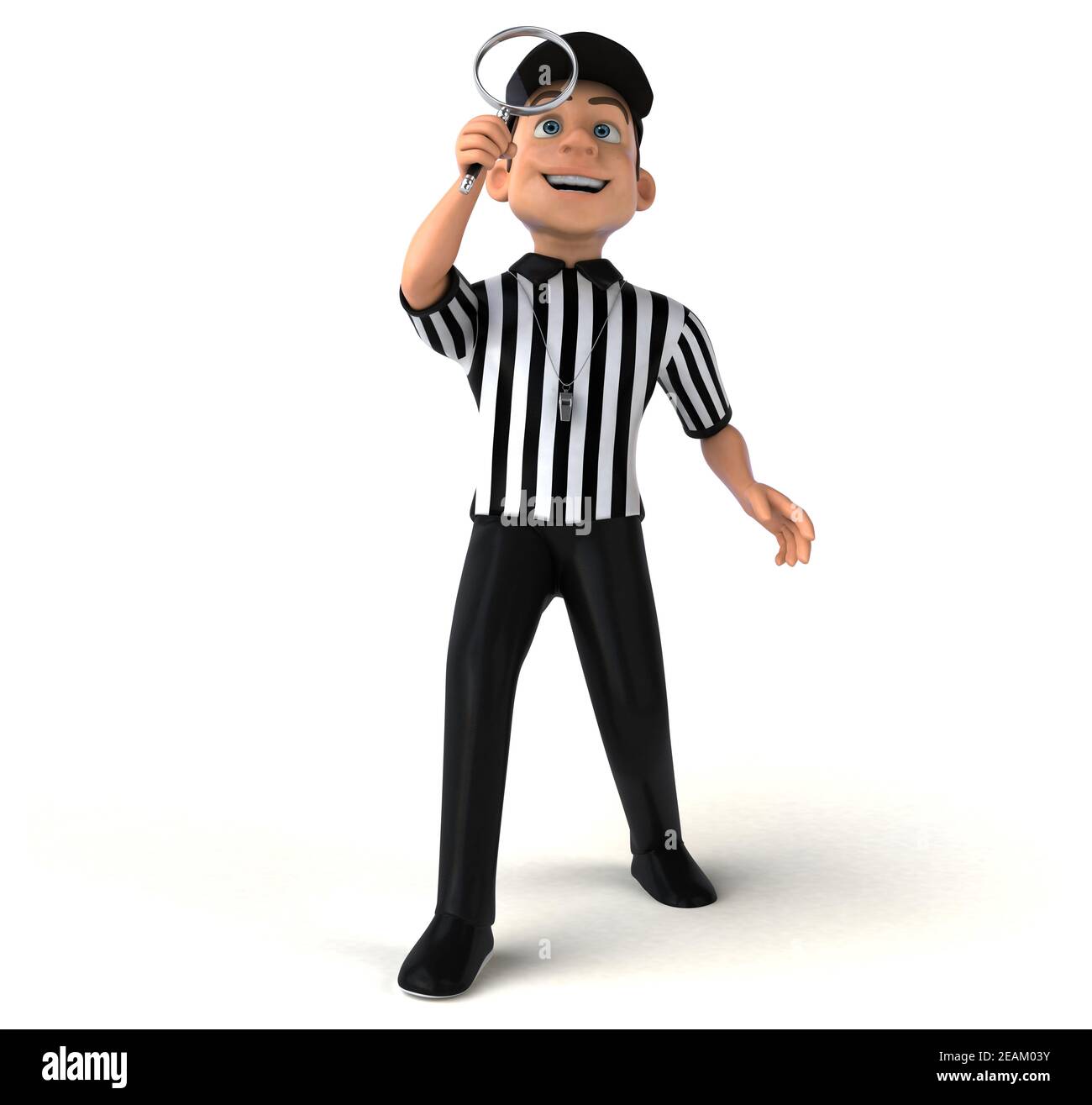 Fun 3D Illustration of an american Referee Stock Photo - Alamy