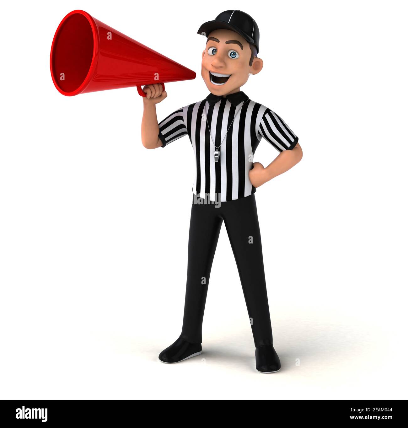 Fun 3D Illustration of an american Referee Stock Photo - Alamy