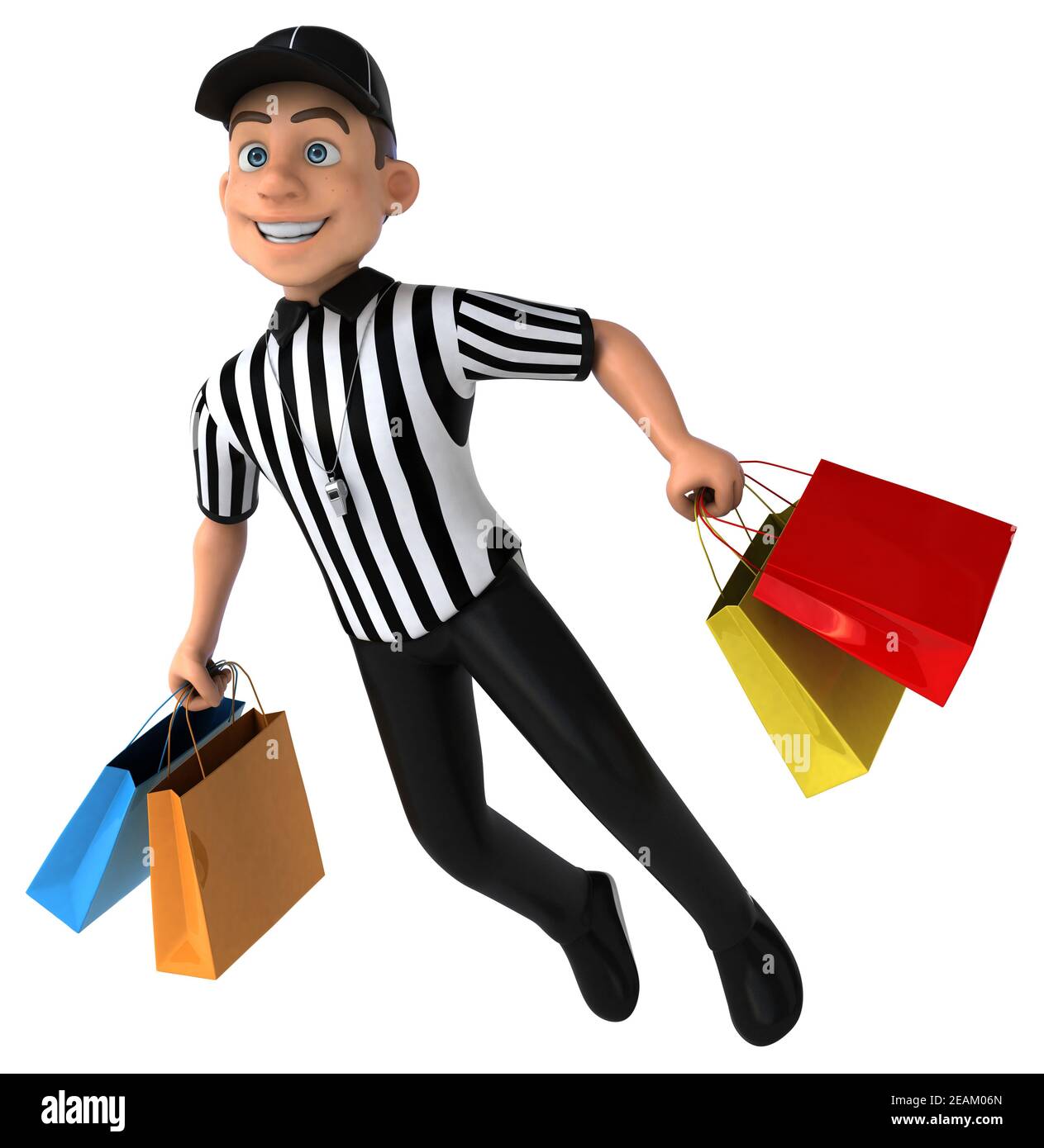 Fun 3D Illustration of an american Referee Stock Photo - Alamy