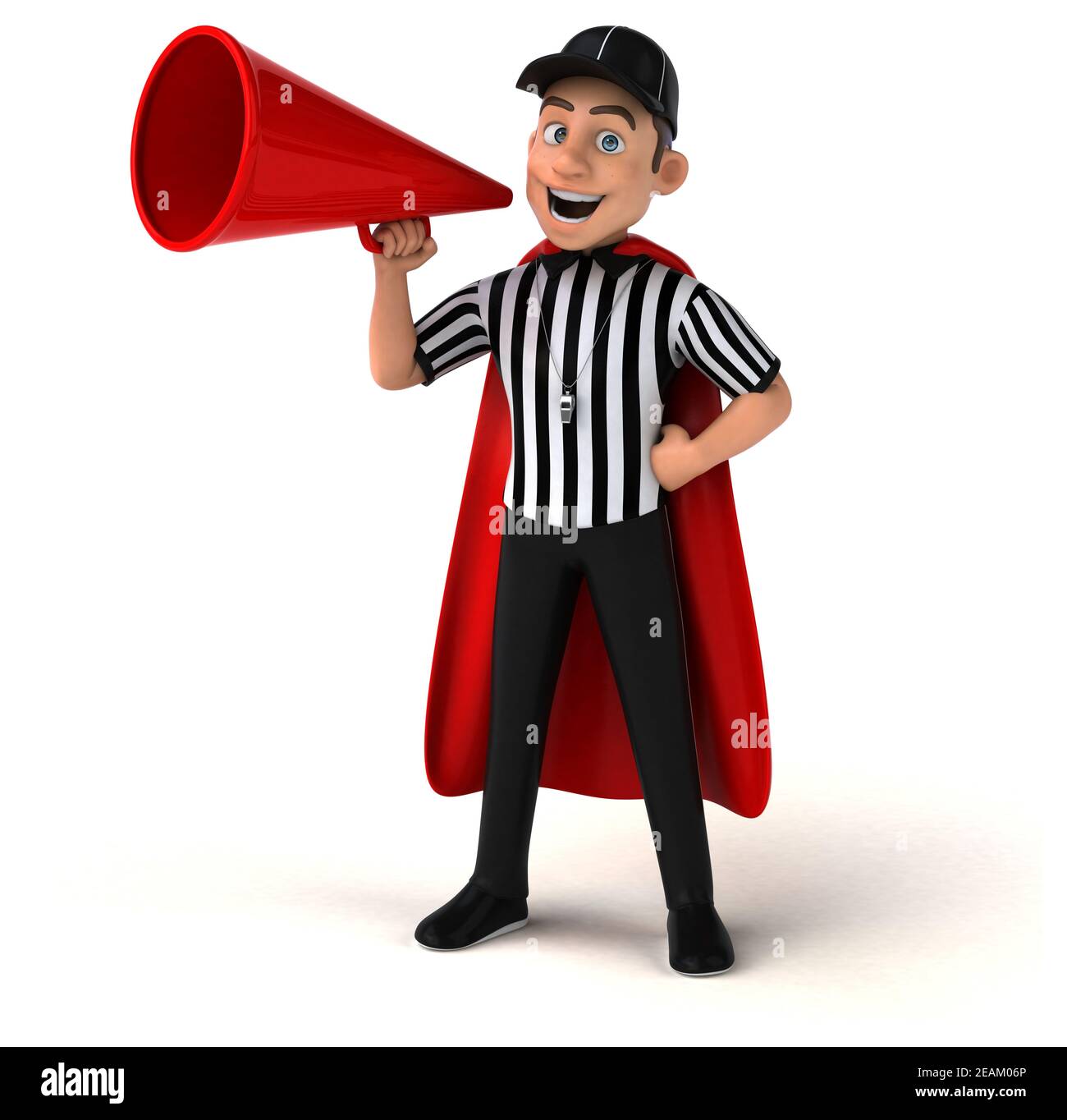 Fun 3D Illustration of an american Referee Stock Photo - Alamy