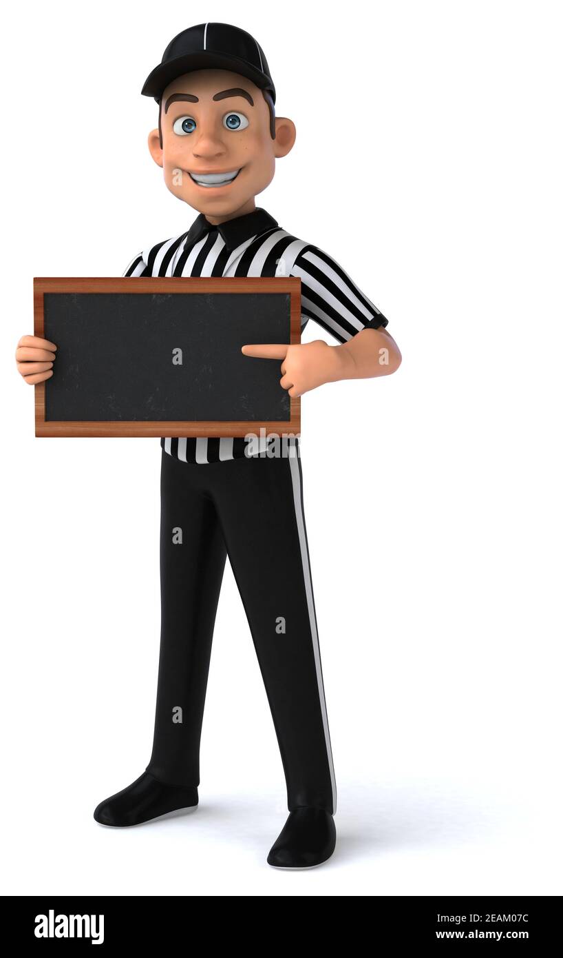 Fun 3D Illustration of an american Referee Stock Photo - Alamy
