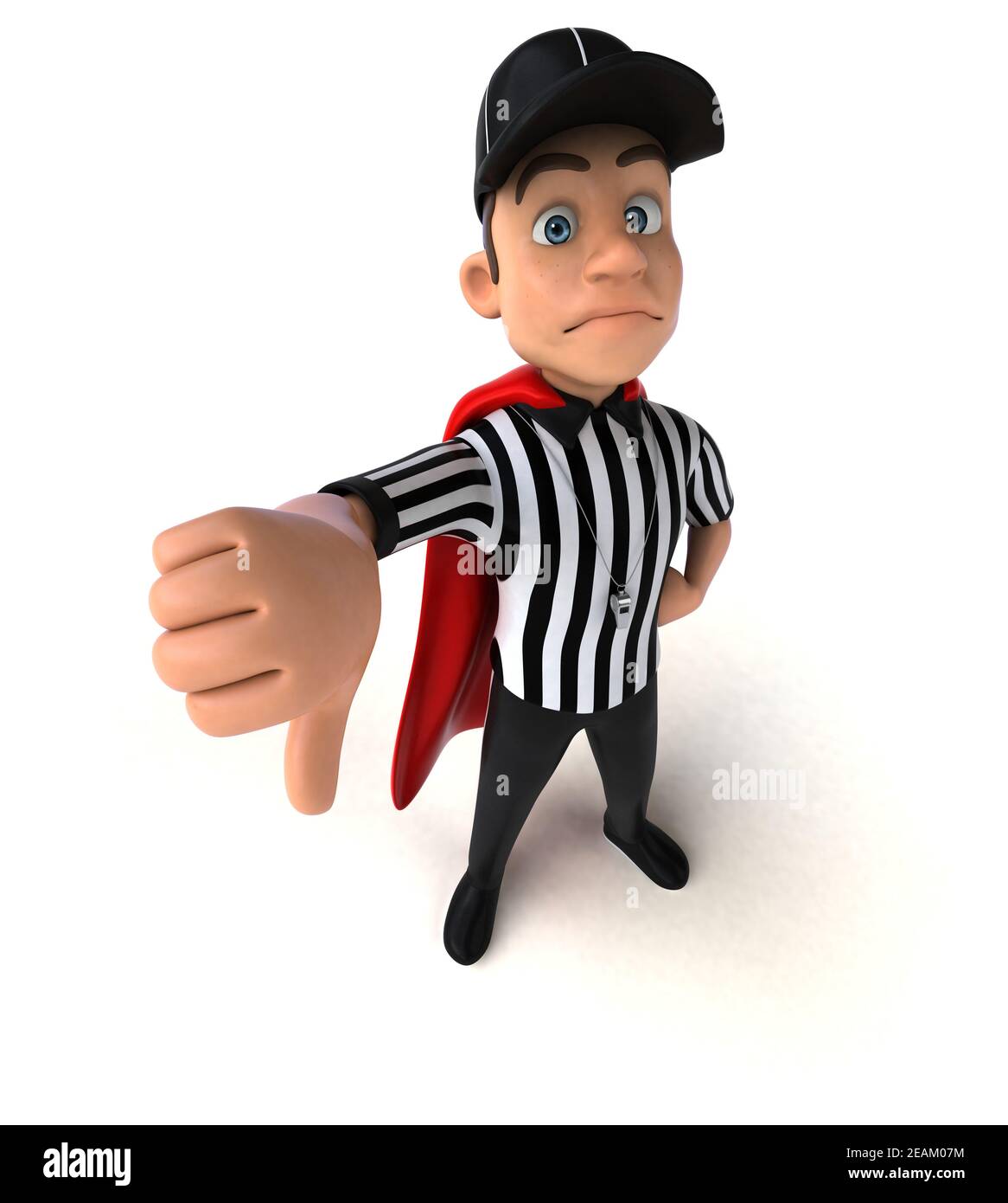 Fun 3D Illustration of an american Referee Stock Photo - Alamy