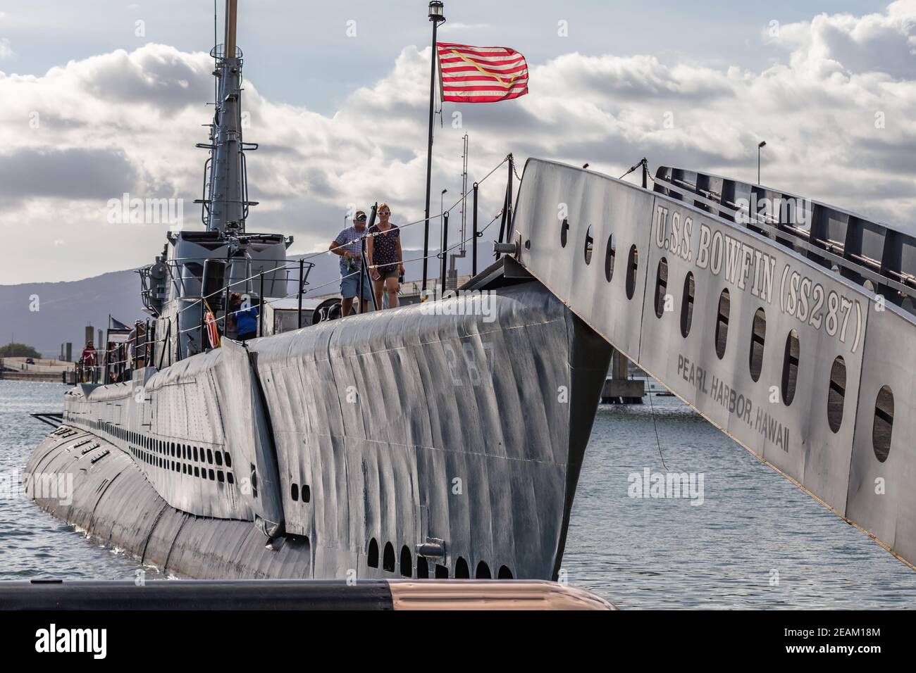 Pearl Harbor, Honolulu, Hawaii, USA - September 23, 2018: USS Bowfin ...