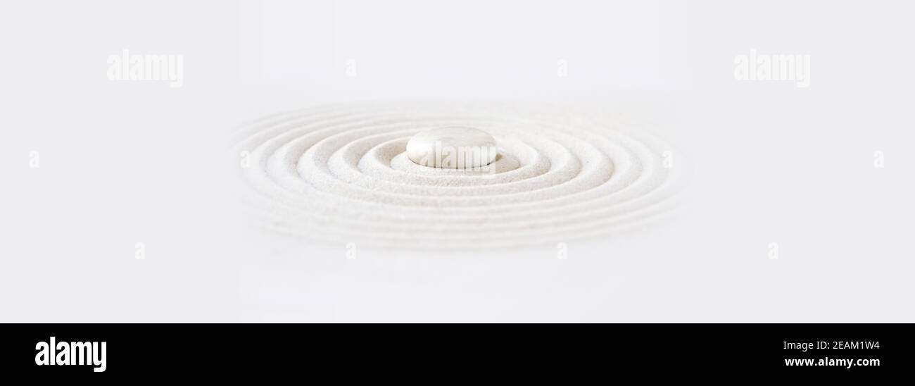 Zen japanese garden background. Horizontal banner Stock Photo - Alamy