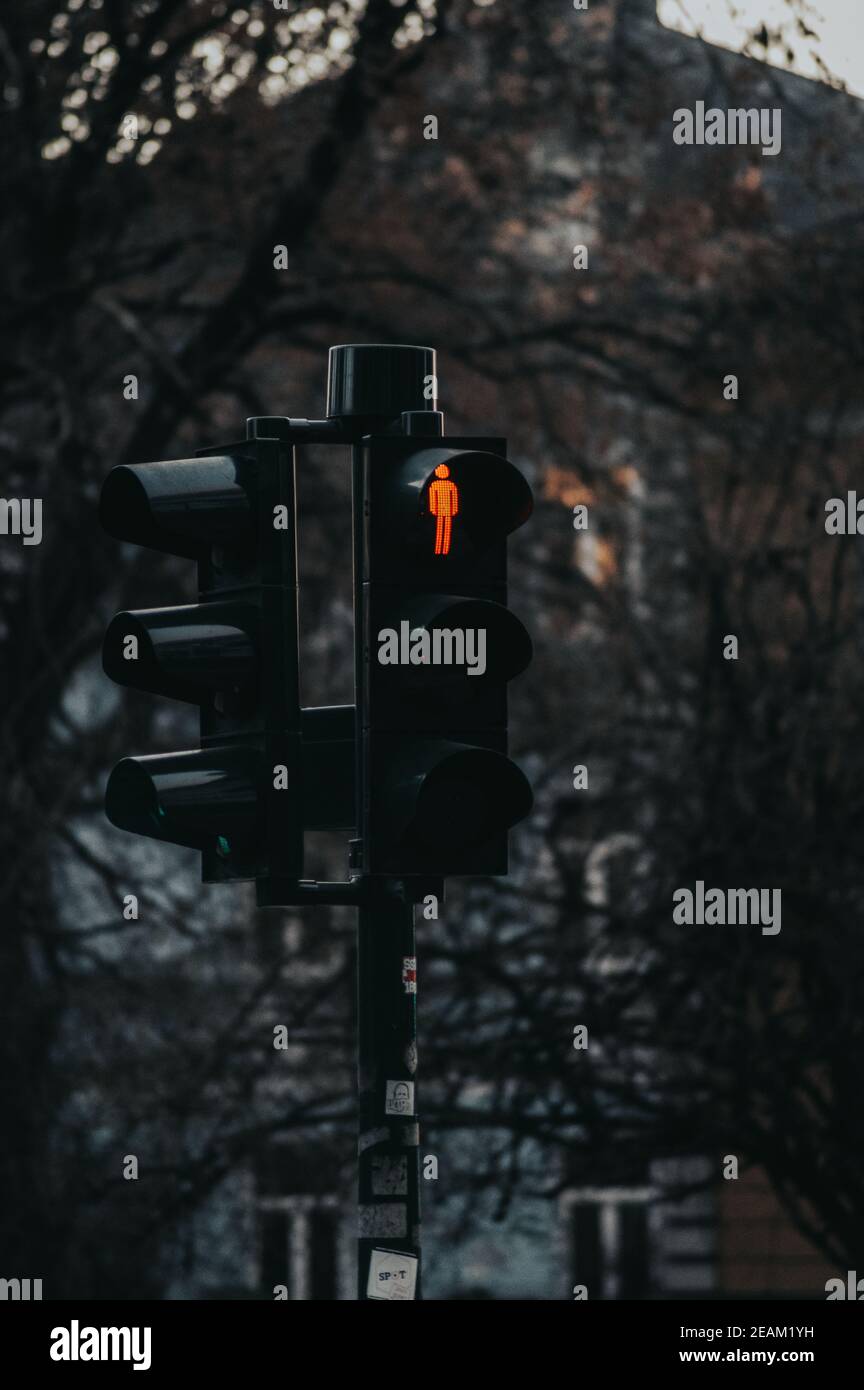 Red traffic light in germany Stock Photo - Alamy