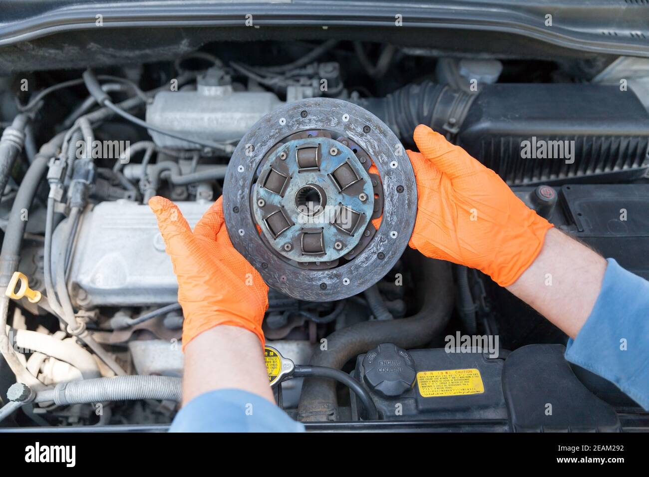 Clutch disc friction plate Stock Photo - Alamy