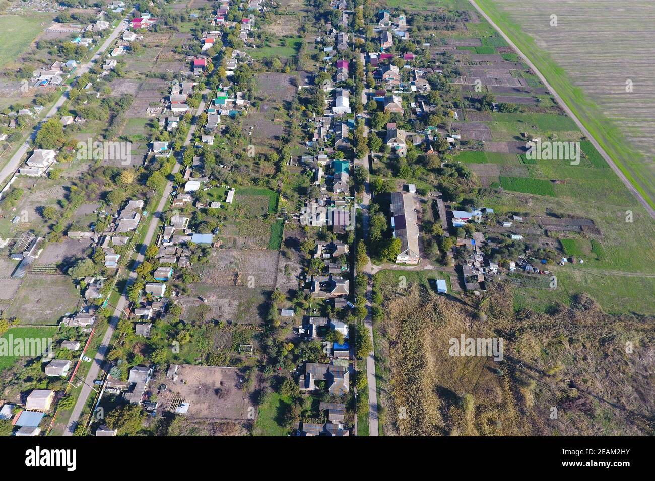 Top view village one can hi-res stock photography and images - Alamy