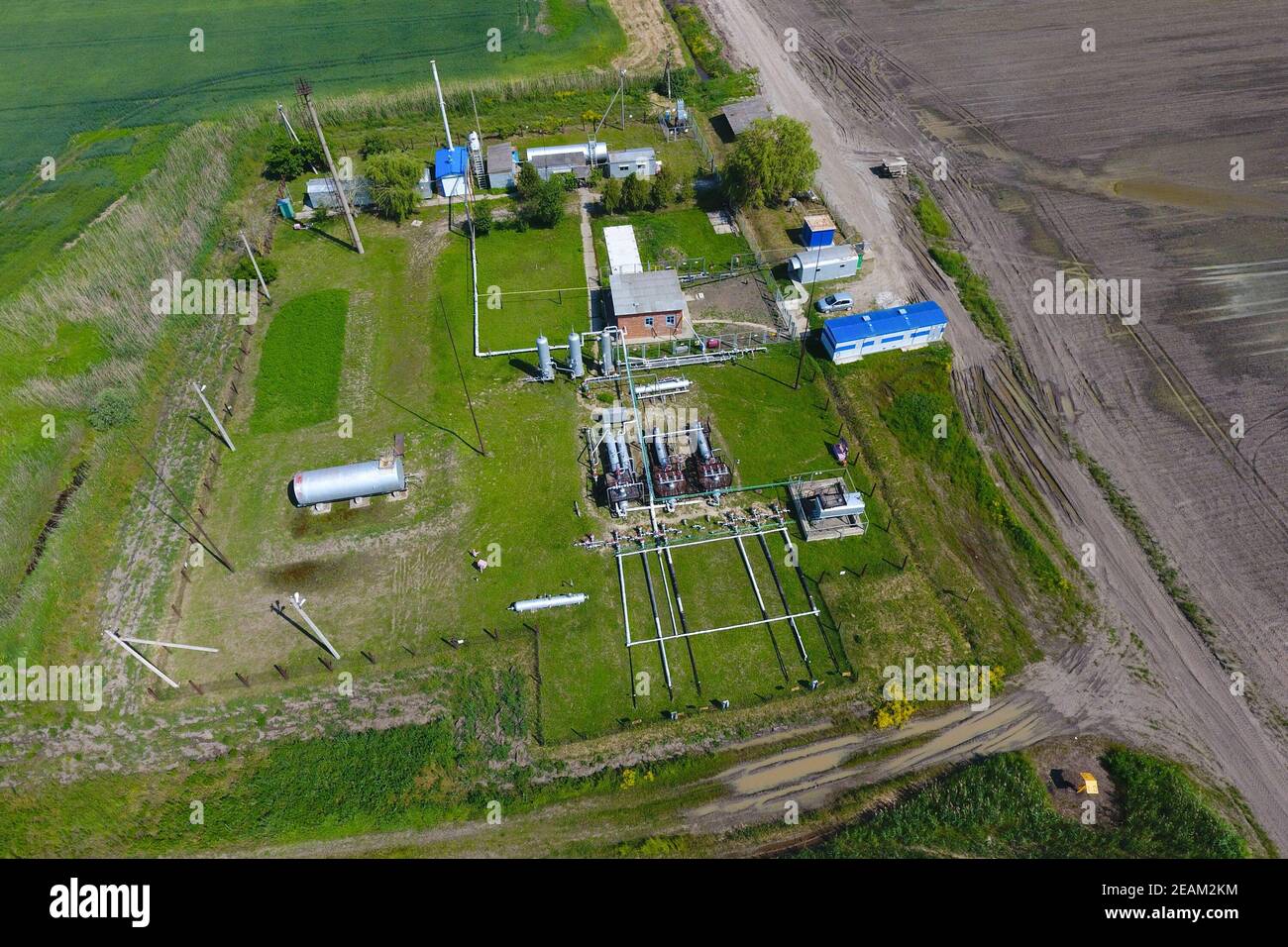 Oilfield top view hi-res stock photography and images - Alamy