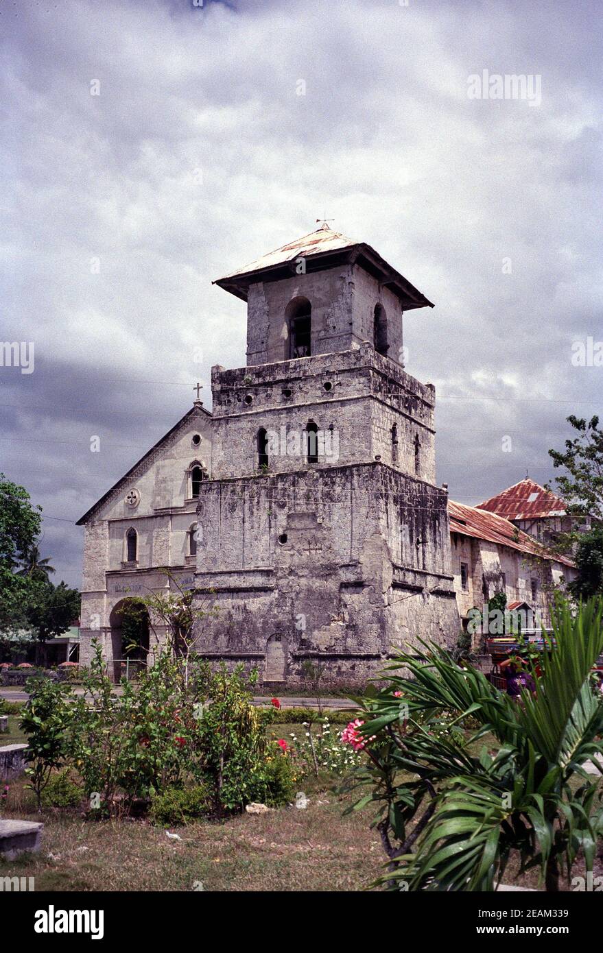 famous Baclayon Church on Bohol Stock Photo - Alamy