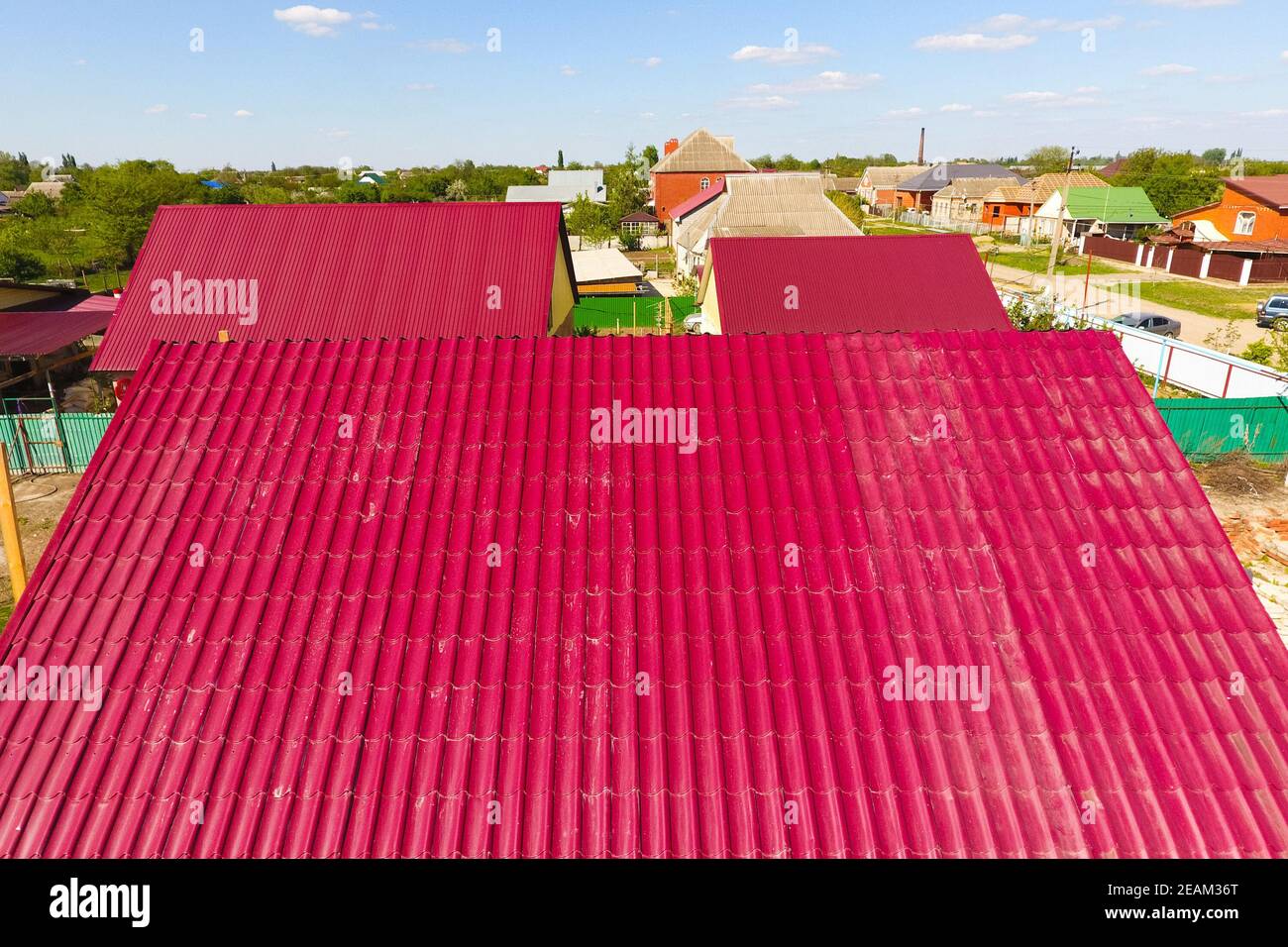 Red Corrugated Roof Panels