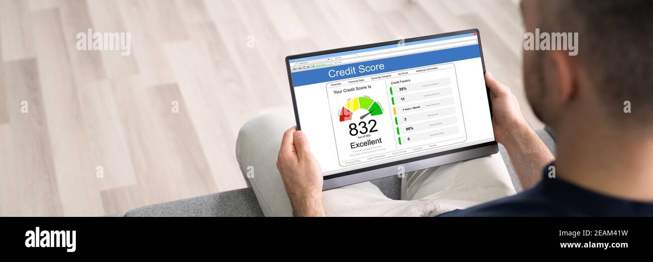 Online Credit Score Check Stock Photo - Alamy