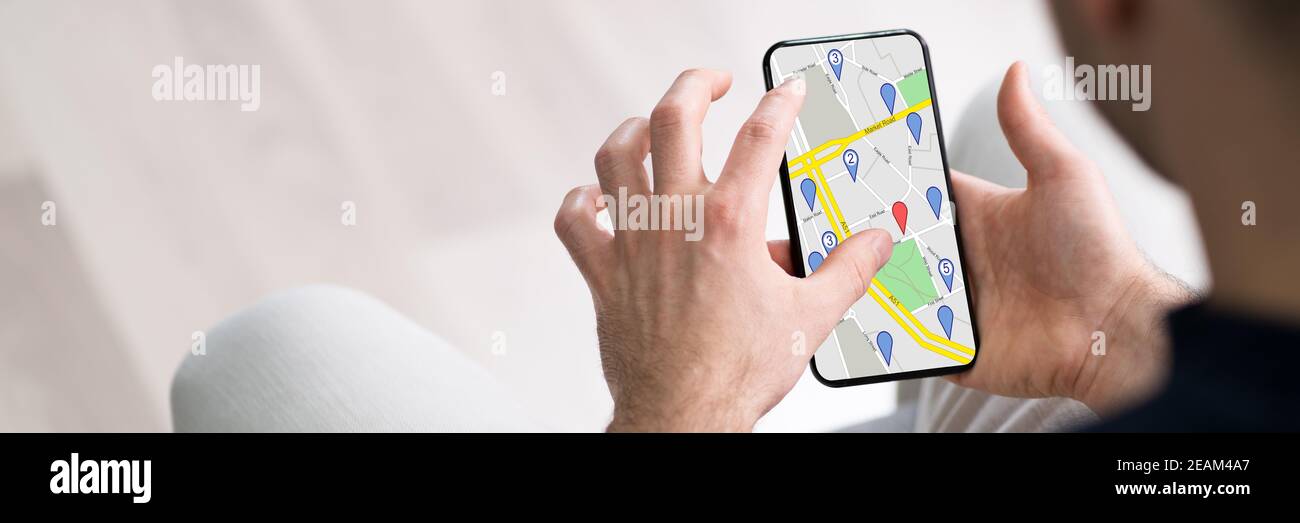 Online GPS Location Map Search Stock Photo - Alamy