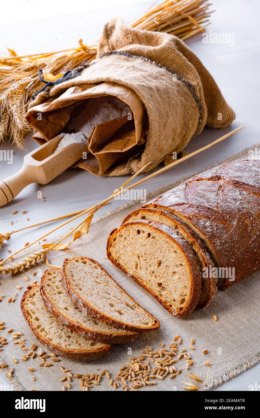 Delicious mixed rye bread, also called gray bread Stock Photo - Alamy