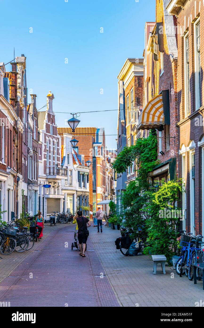 Classical red brick houses situated alongside Groot Heiligland street ...