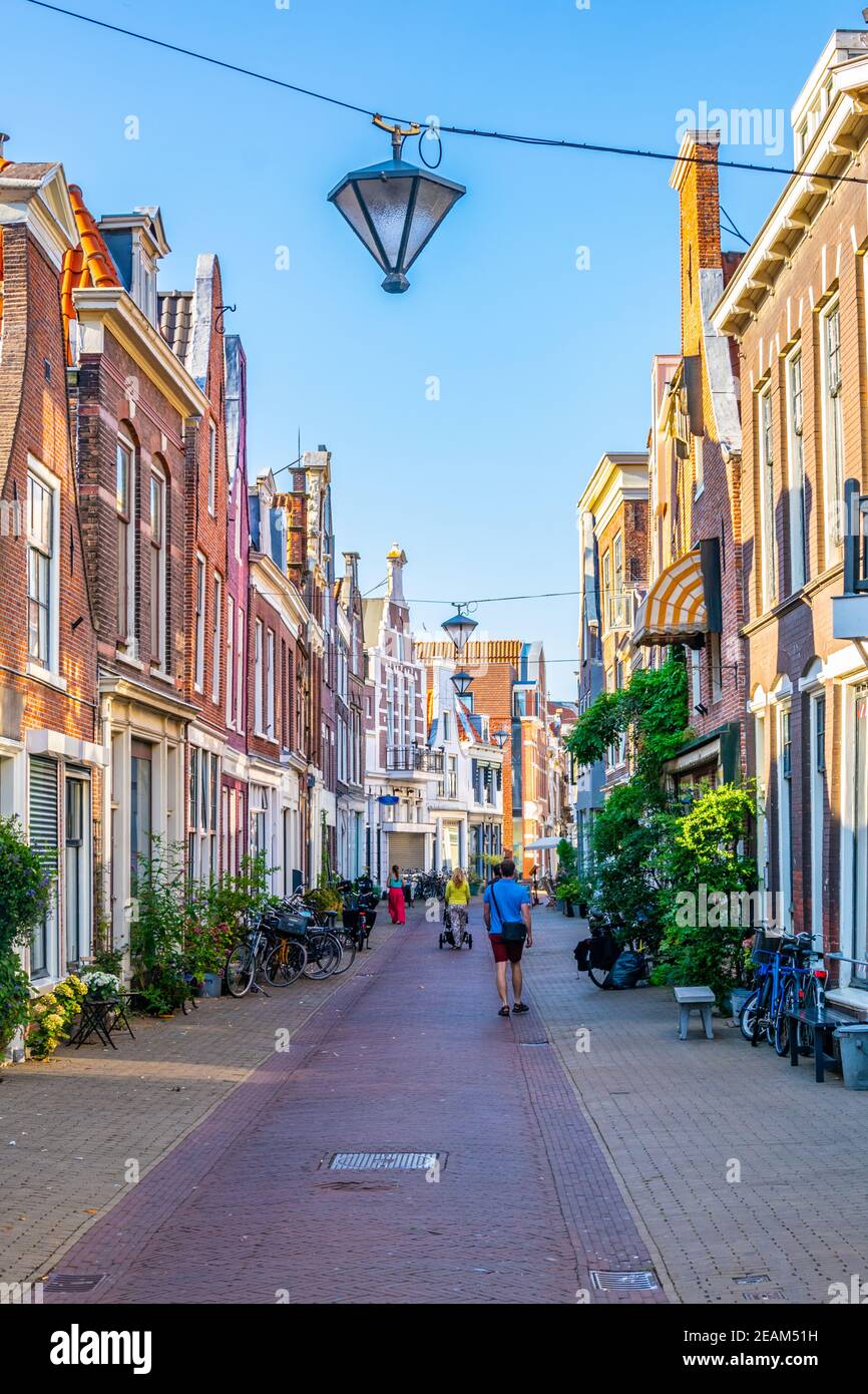 Classical red brick houses situated alongside Groot Heiligland street ...