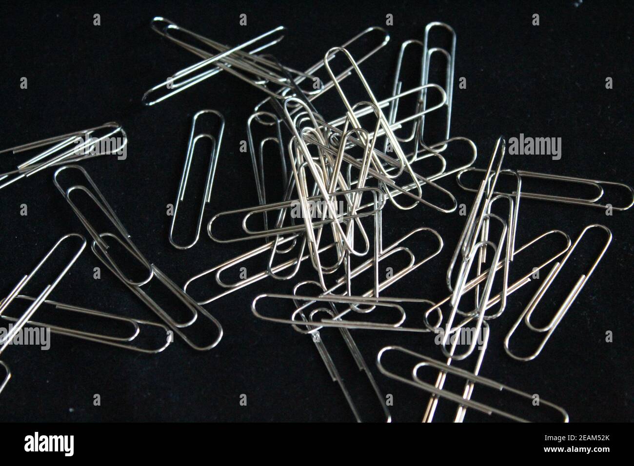 Steel paperclip wire clips stainless steel pressure forms Stock Photo ...