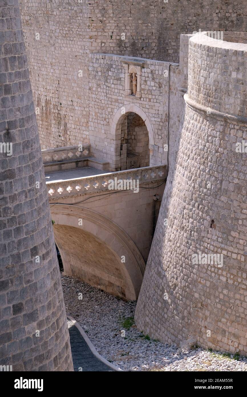Ploce Gate one of the entrance gates to the old walled city of ...