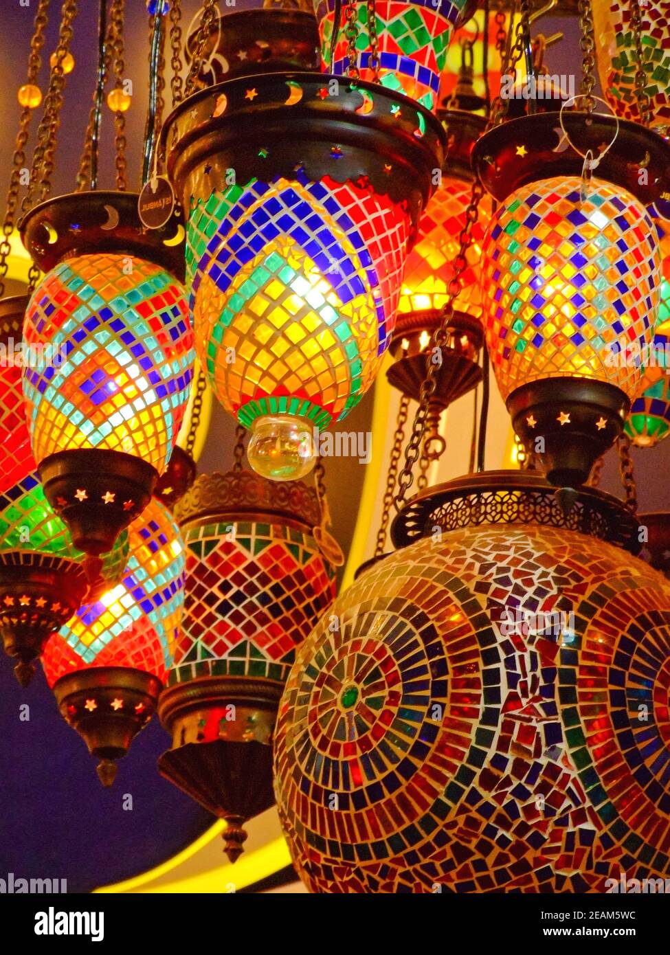 Chandeliers and Lamps at Grand Bazaar in Istanbul Stock Photo - Alamy