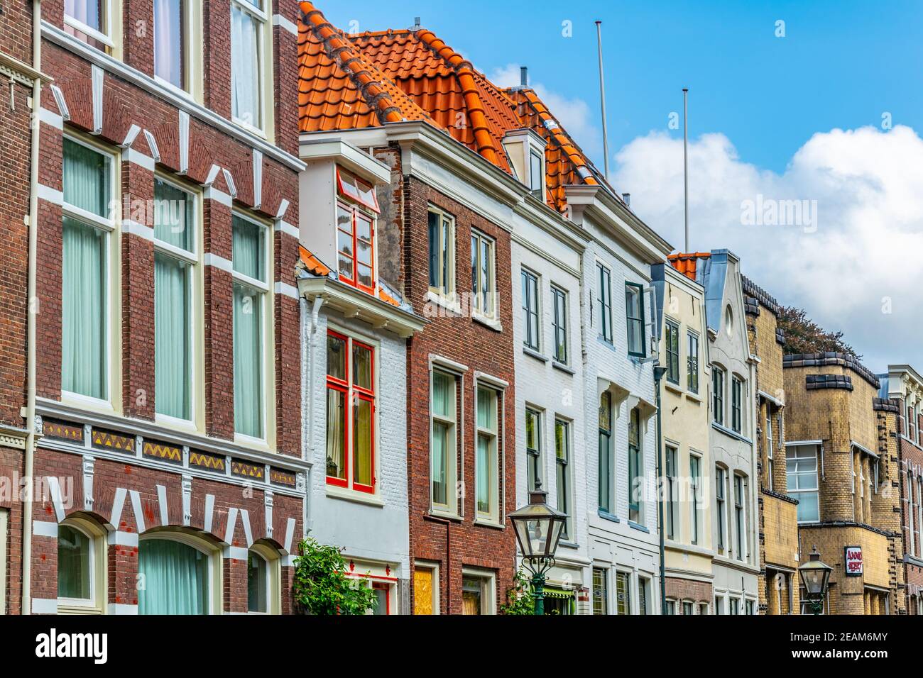 Classical facades of houses in Leiden, Netherlands Stock Photo - Alamy