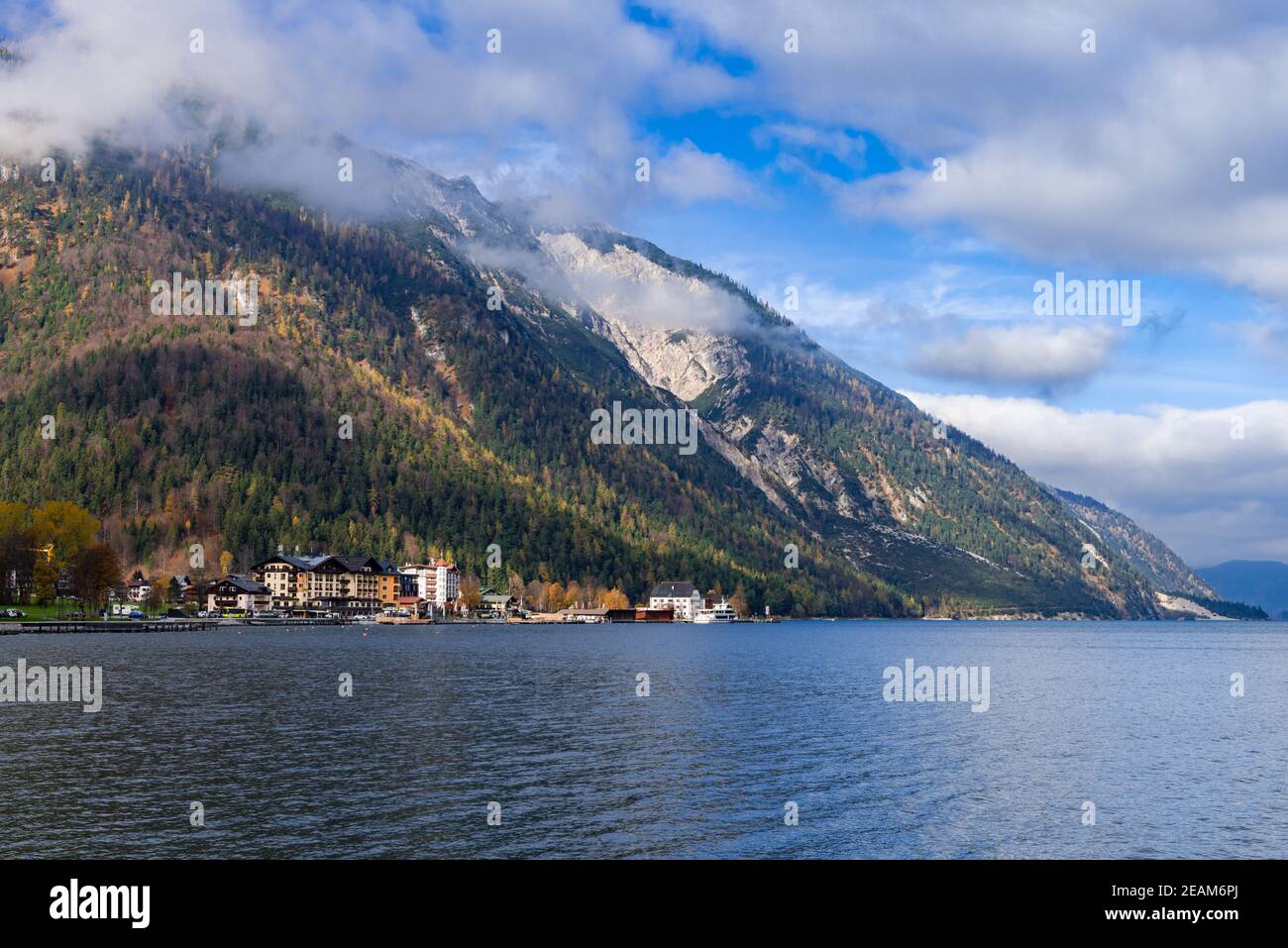 Tourist village Pertisau am Achensee Stock Photo - Alamy