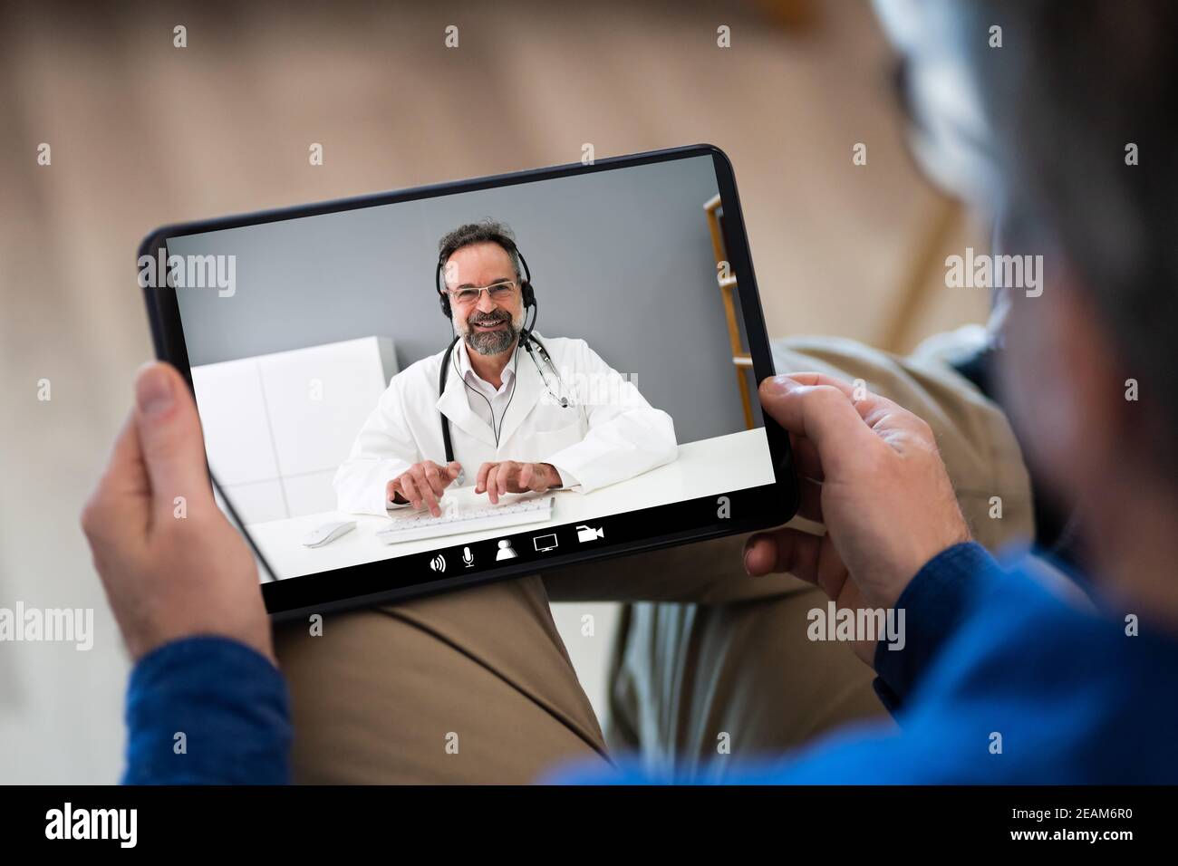 Medical Online Video Conference With Doctor Stock Photo - Alamy