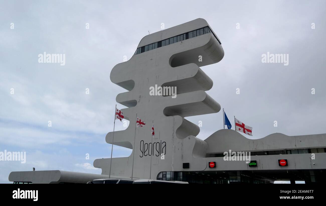 BATUMI, GEORGIA - Jun 05, 2013: Batumi Sarpi Border Crossing Gate of ...