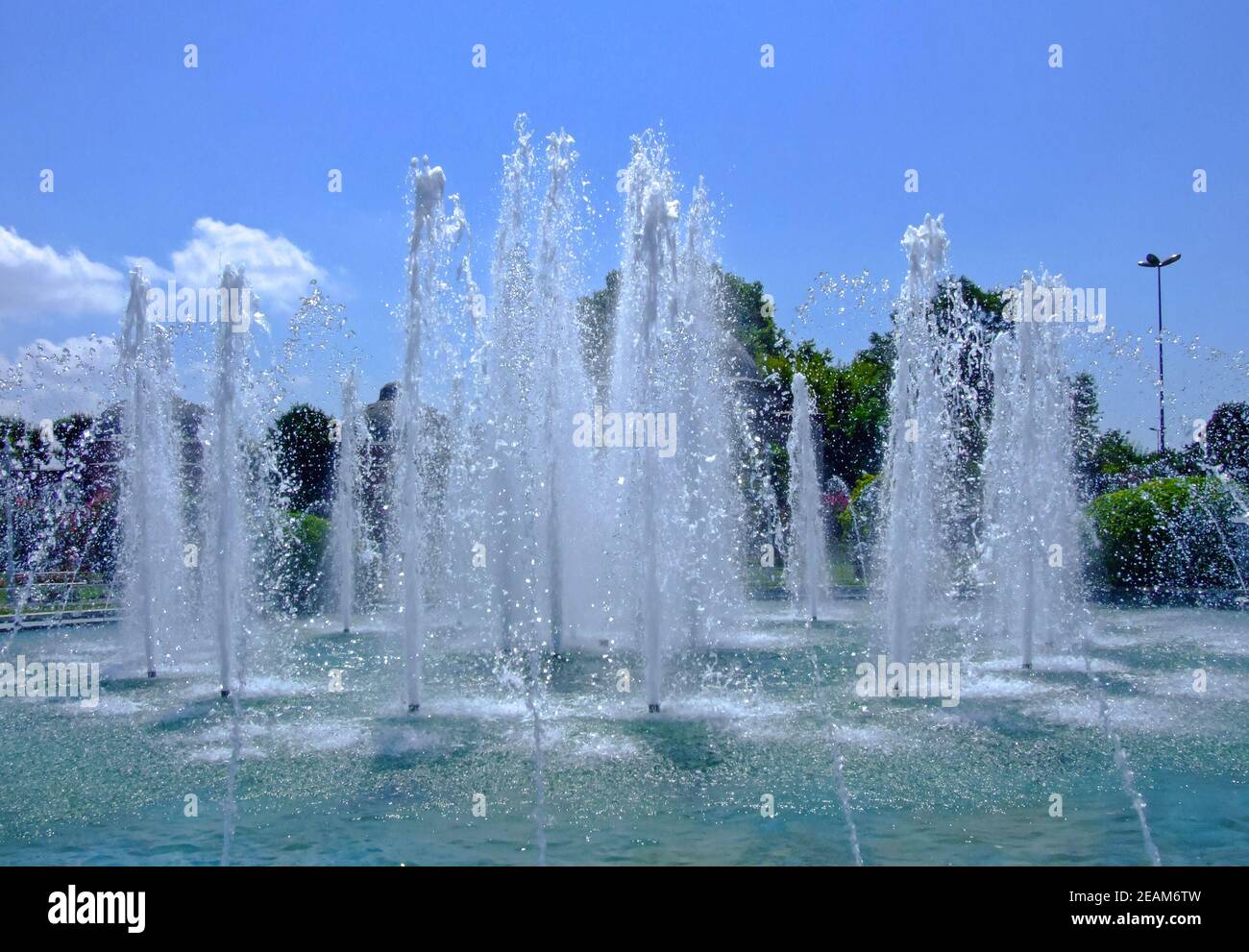 Water Splash Fountain Landmark in Istanbul Turkey Stock Photo - Alamy
