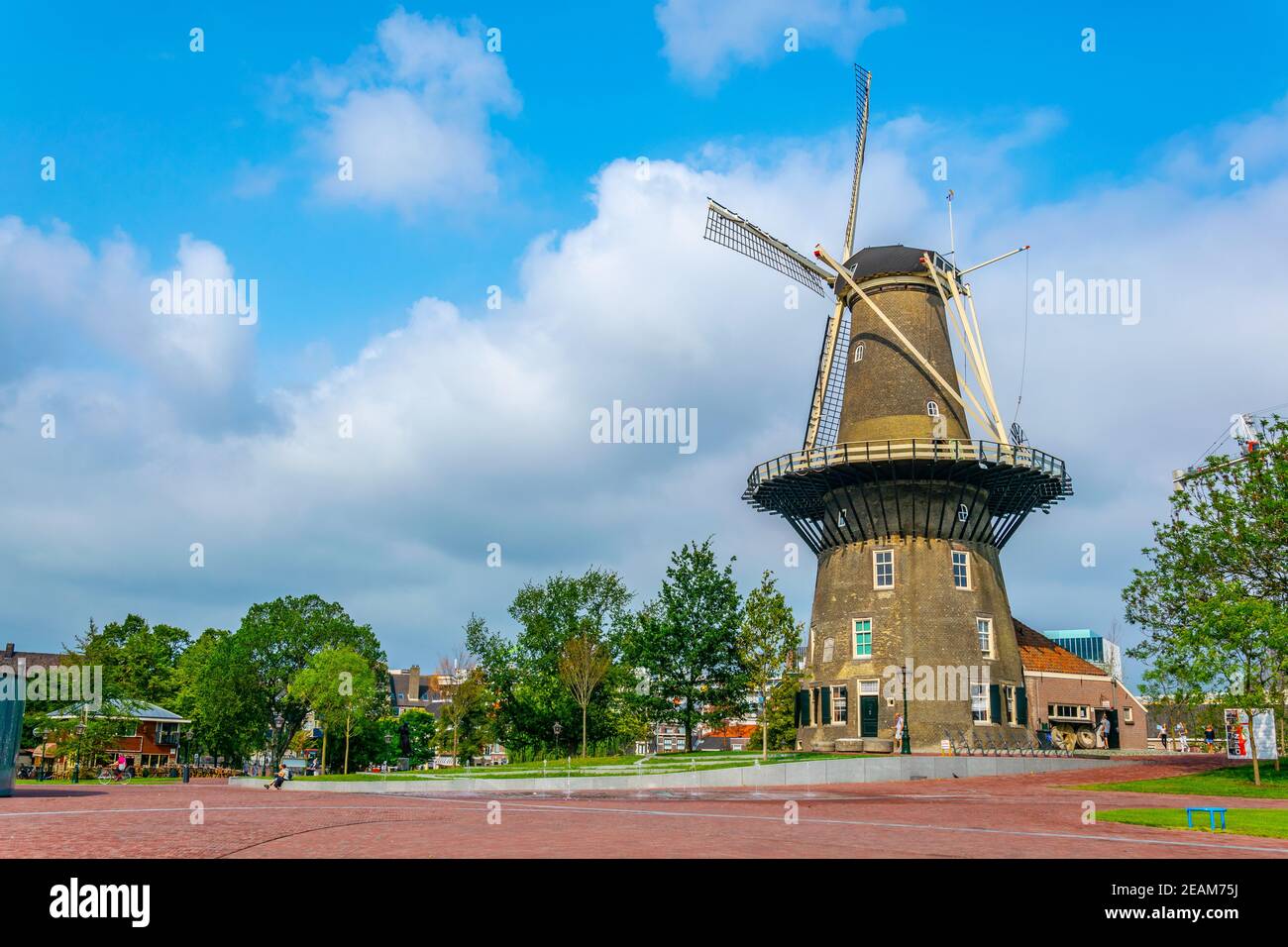 windmill de Valk in Leiden, Netherlands Stock Photo - Alamy