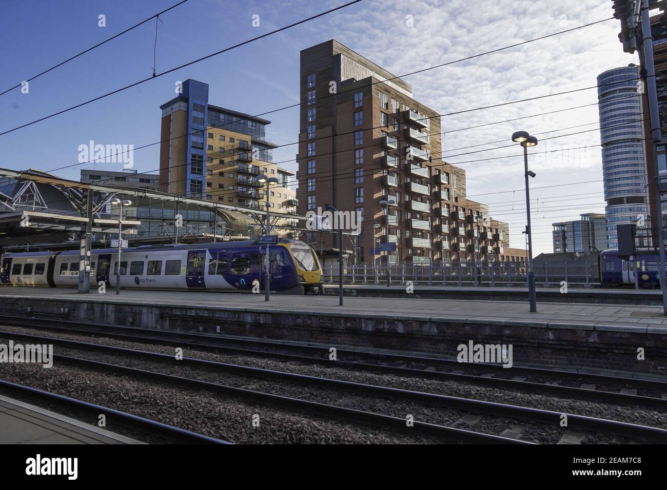 LEEDS TRAIN STATION, LEEDS, UK - FEBRUARY 1, 2021. Leeds Train Station ...