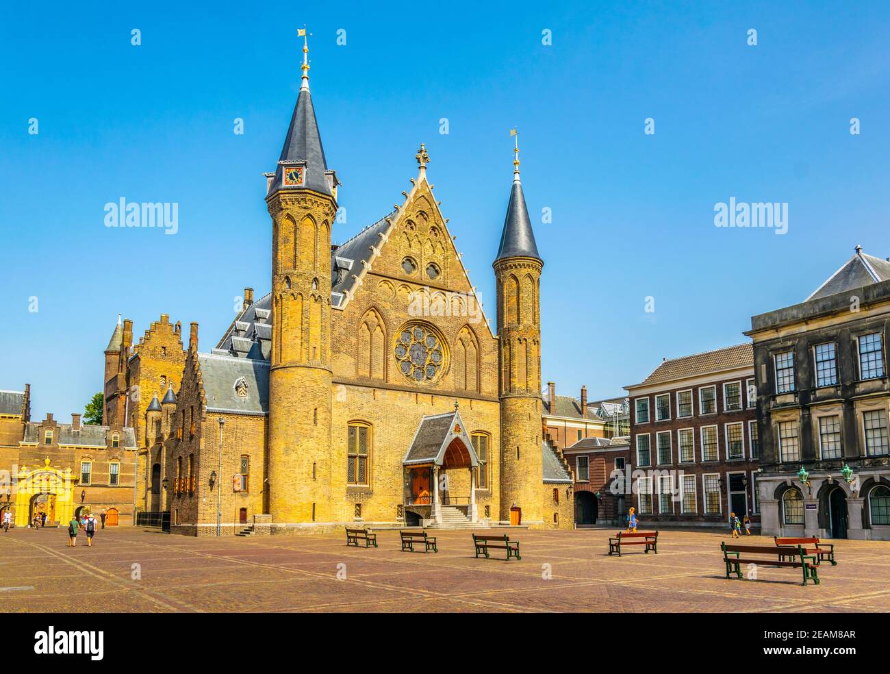 Inner courtyard of the Binnenhof palace in the Hague, Netherlands Stock ...