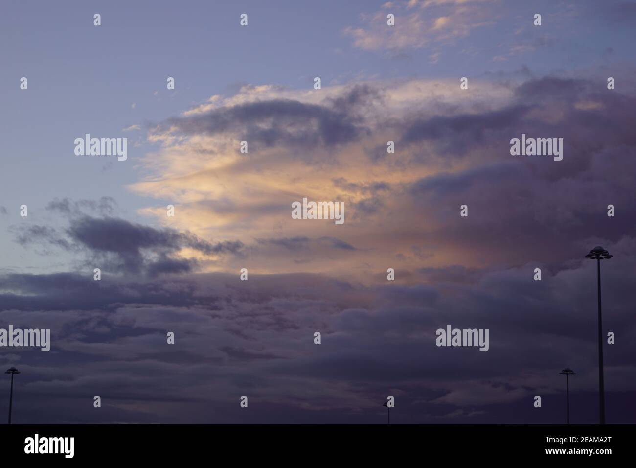 Sunset over Belfast Stock Photo - Alamy