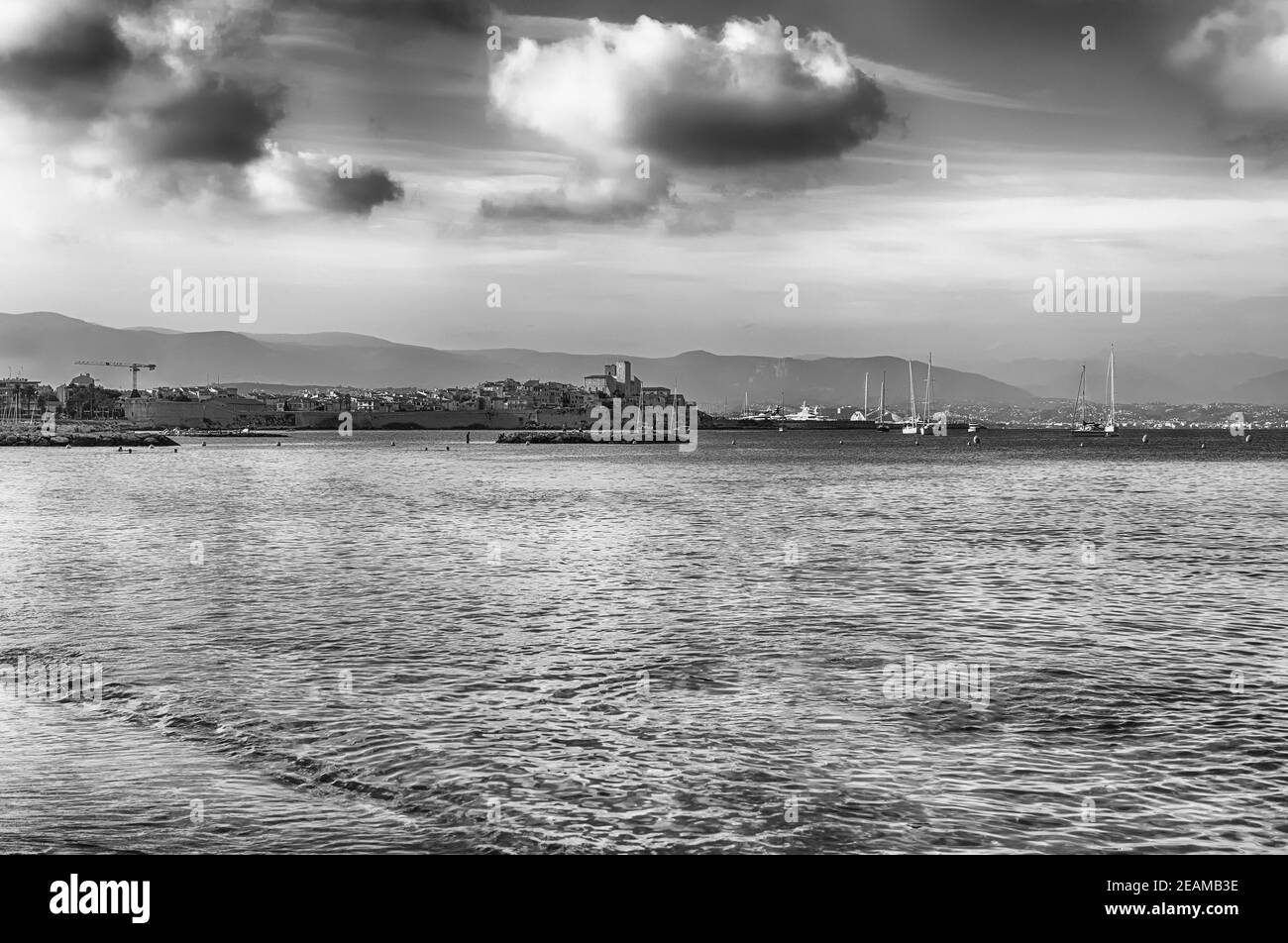 La cote d'azur Black and White Stock Photos & Images - Alamy