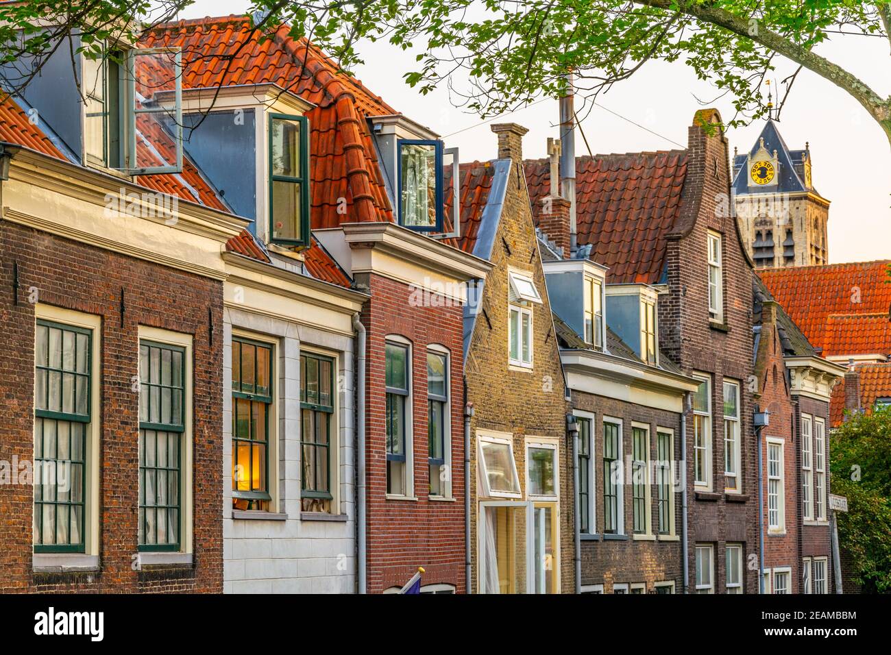 Classical facades of houses in Delft, Netherlands Stock Photo - Alamy