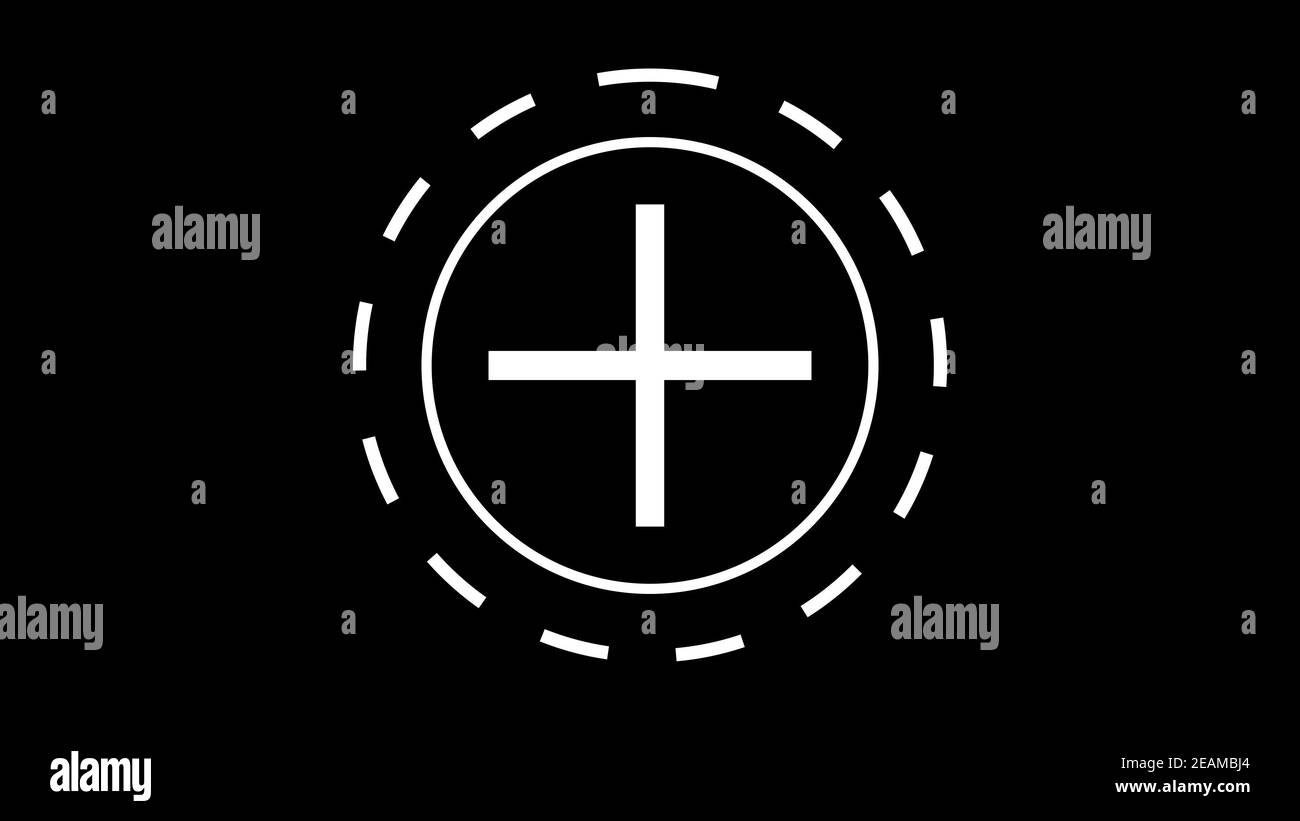 Cross aim icon, computer generated. 3d render of background with target ...