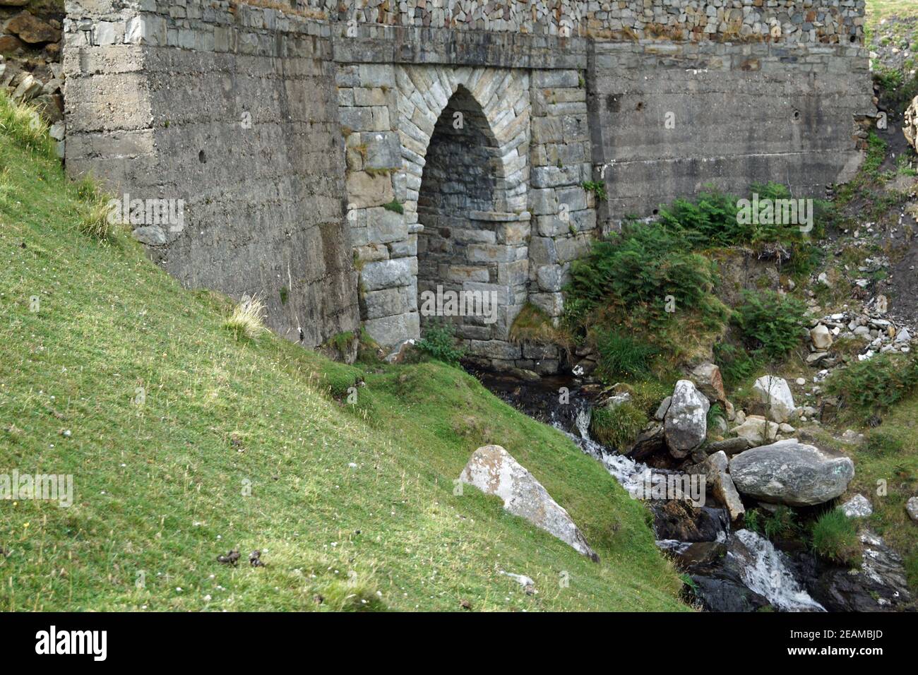 Wild Atlantic Way bridge and waterfall at Keem Beach Stock Photo - Alamy