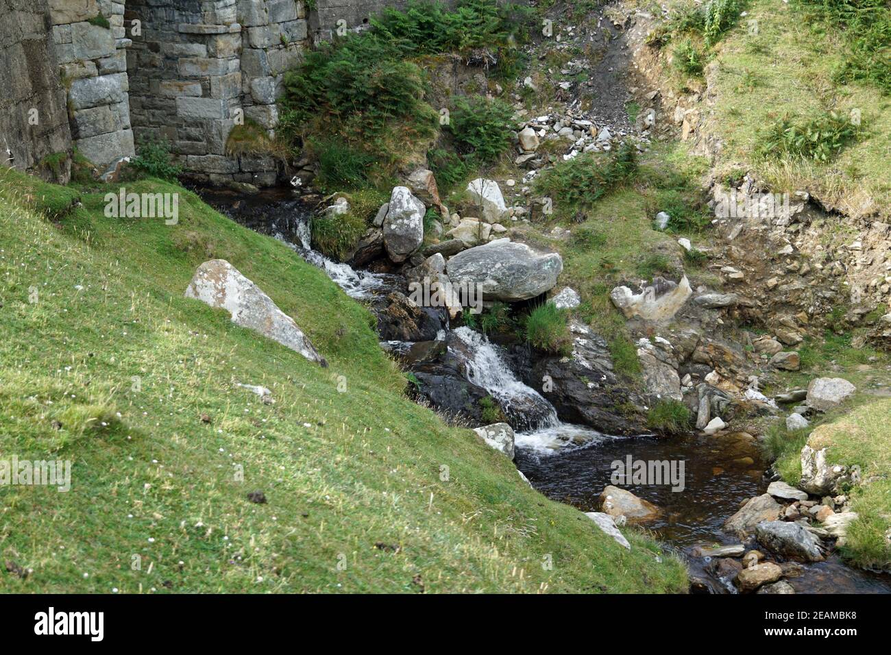 Wild Atlantic Way bridge and waterfall at Keem Beach Stock Photo - Alamy