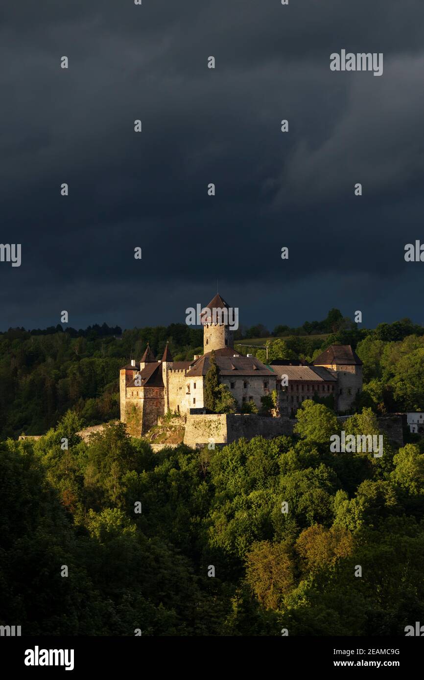 Sovinec castle in Nizky Jesenik, Northern Moravia, Czech republic Stock ...